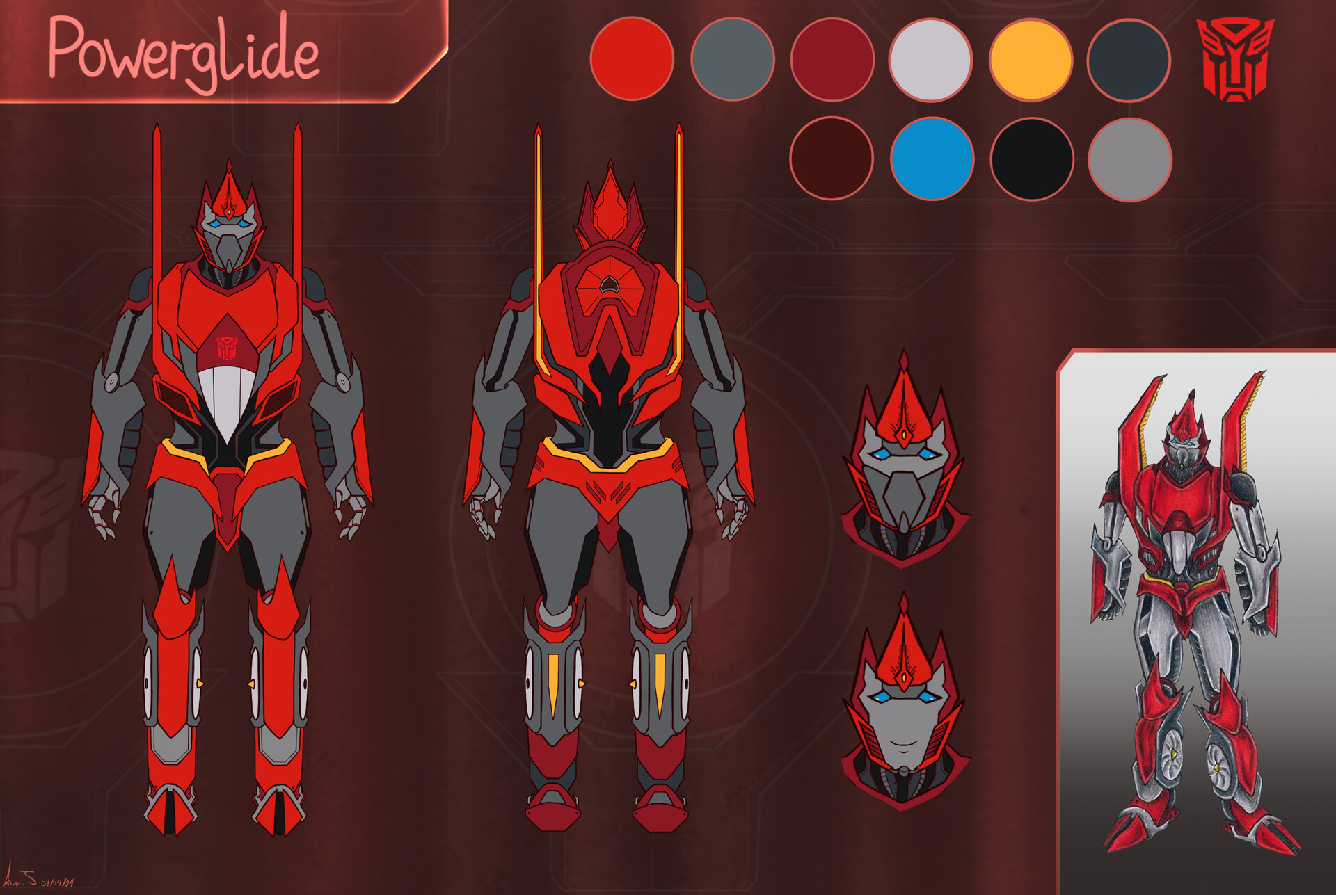 ArtStation - Transformers Prime: Powerglide | Character Design
