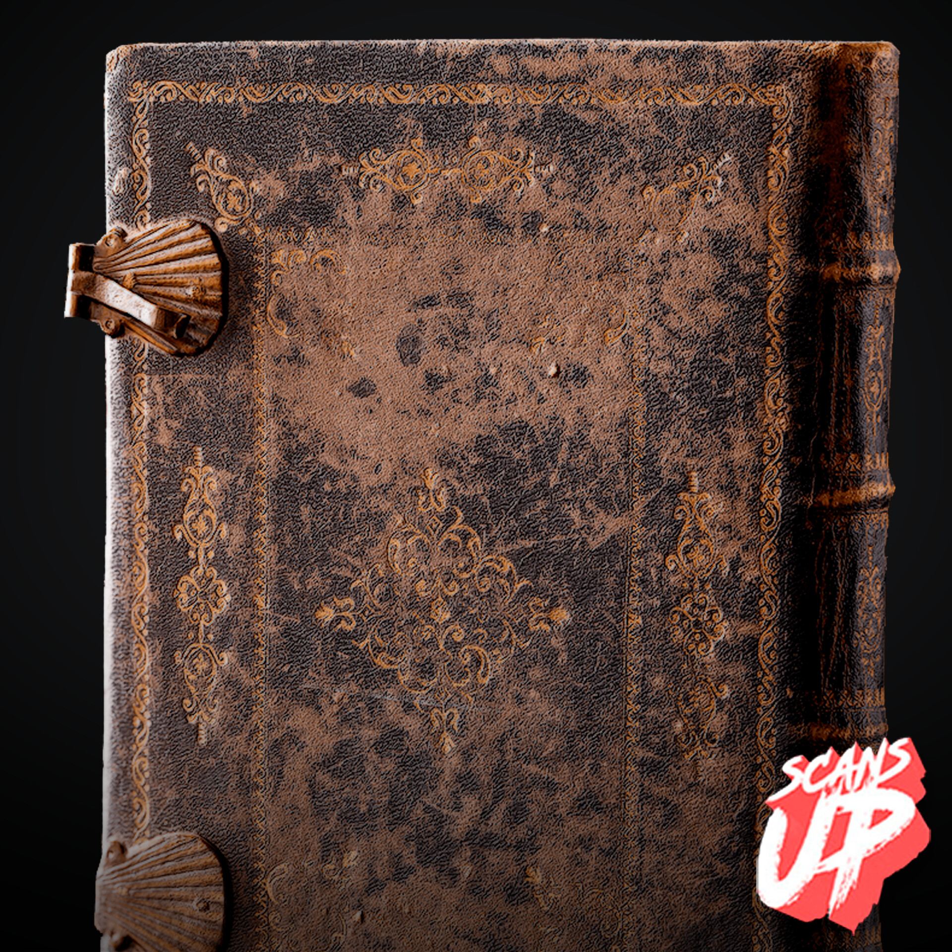 ArtStation - Black Golden Leather Book (Delfos Studio)