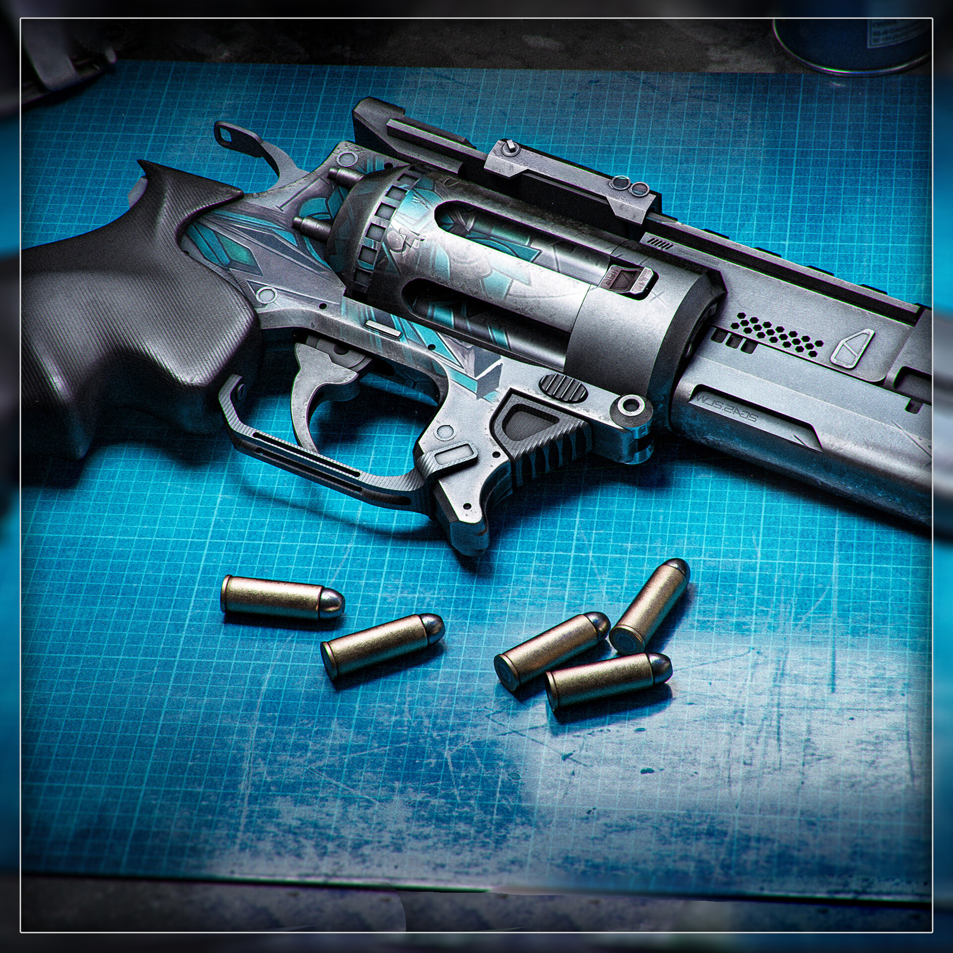 ArtStation - Sci-fi Spy Revolver