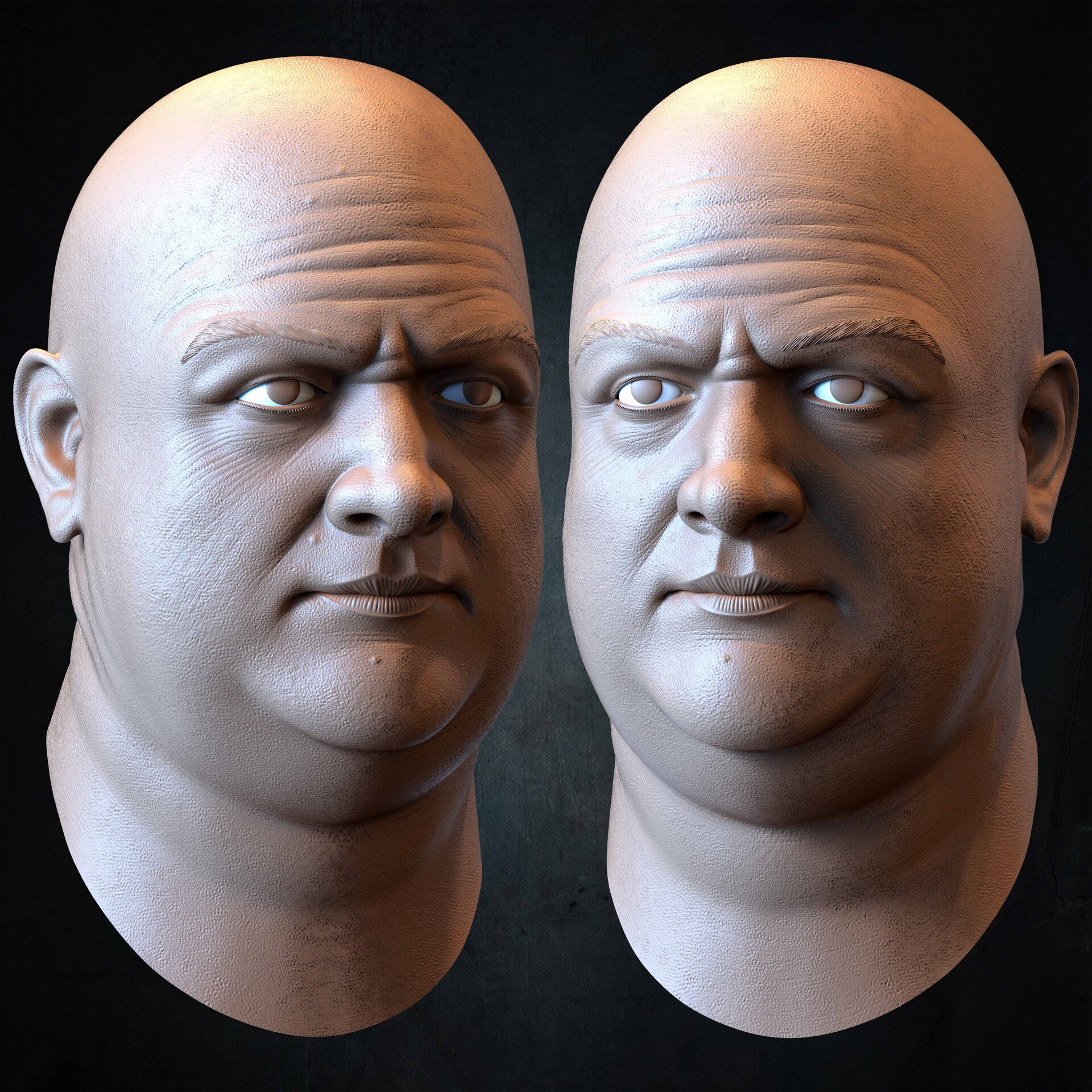 ArtStation - Fat Head Basemesh 3D Model