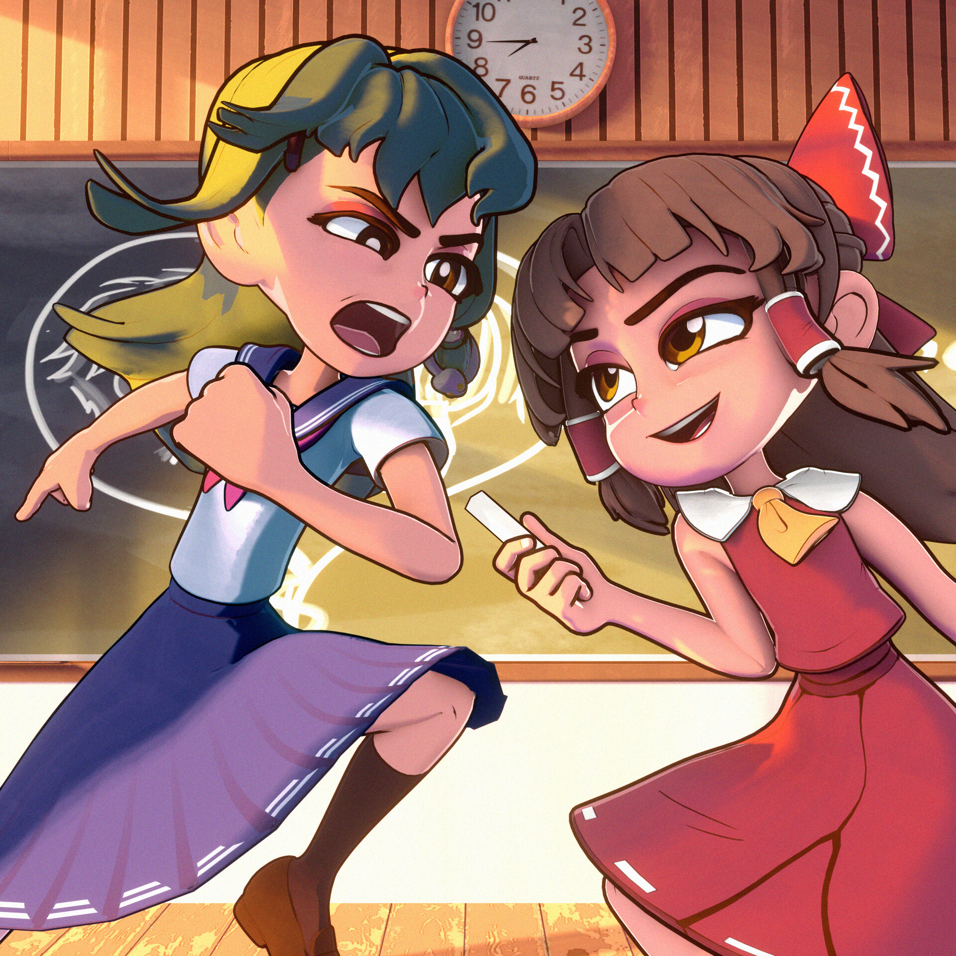 ArtStation - Sanae | School brake