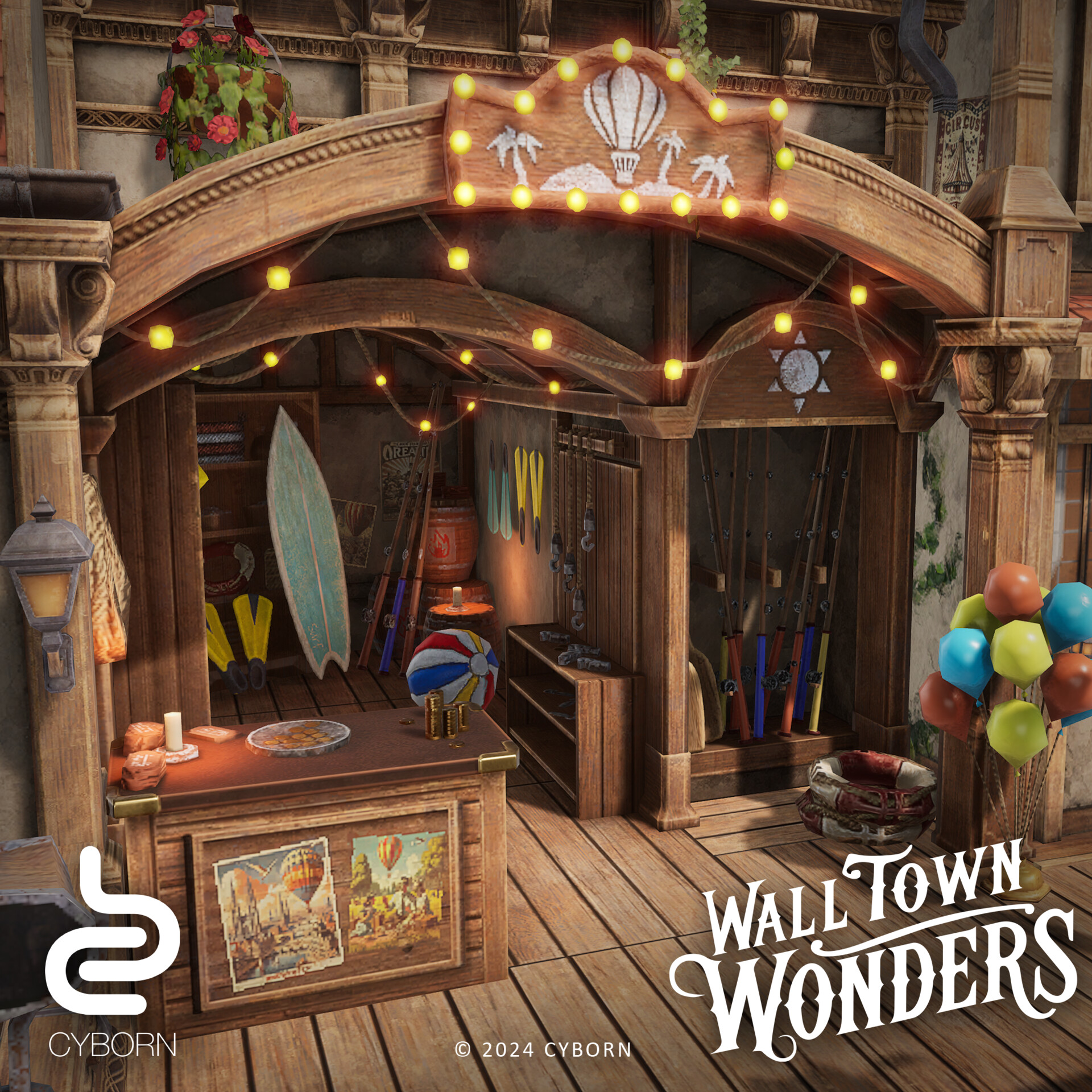 ArtStation - Wall Town Wonders // Internship Work at Cyborn
