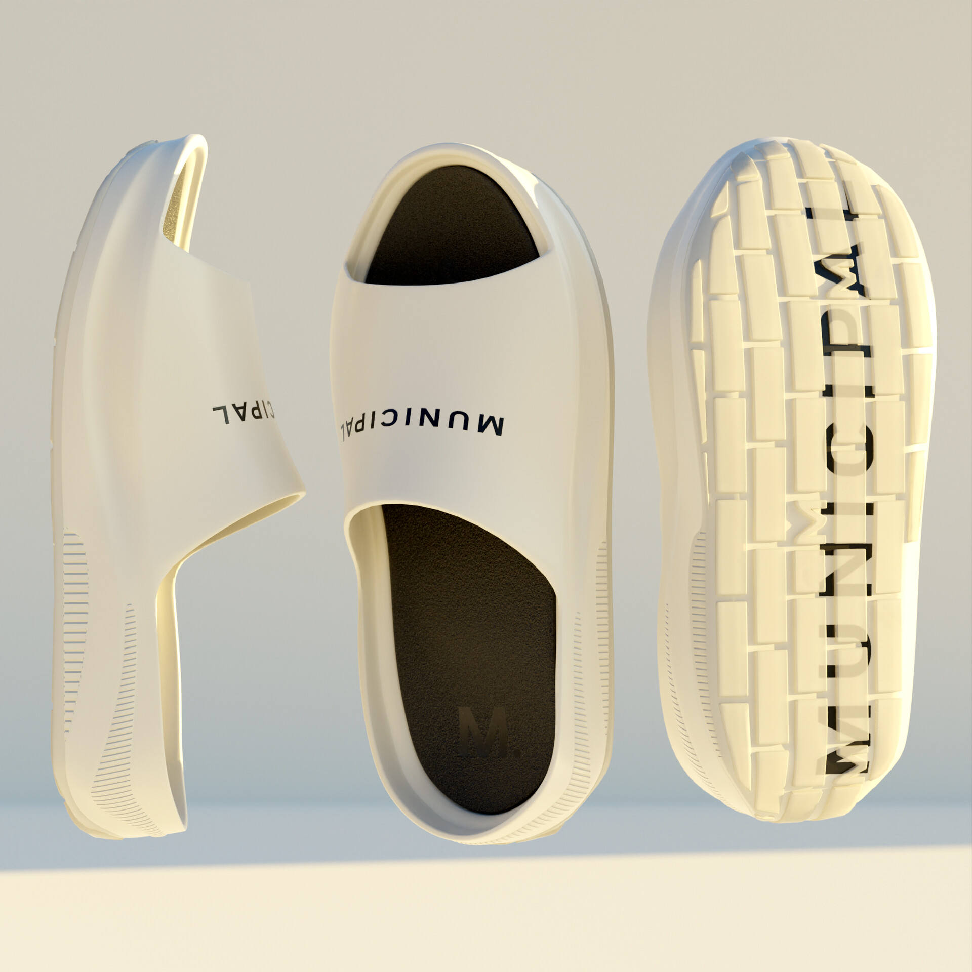 ArtStation - Municipal Podium Slides Shoe Design. 3D modeling process.
