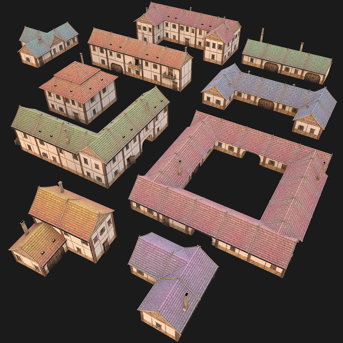 ArtStation - Medieval City Pack 10 Buildings