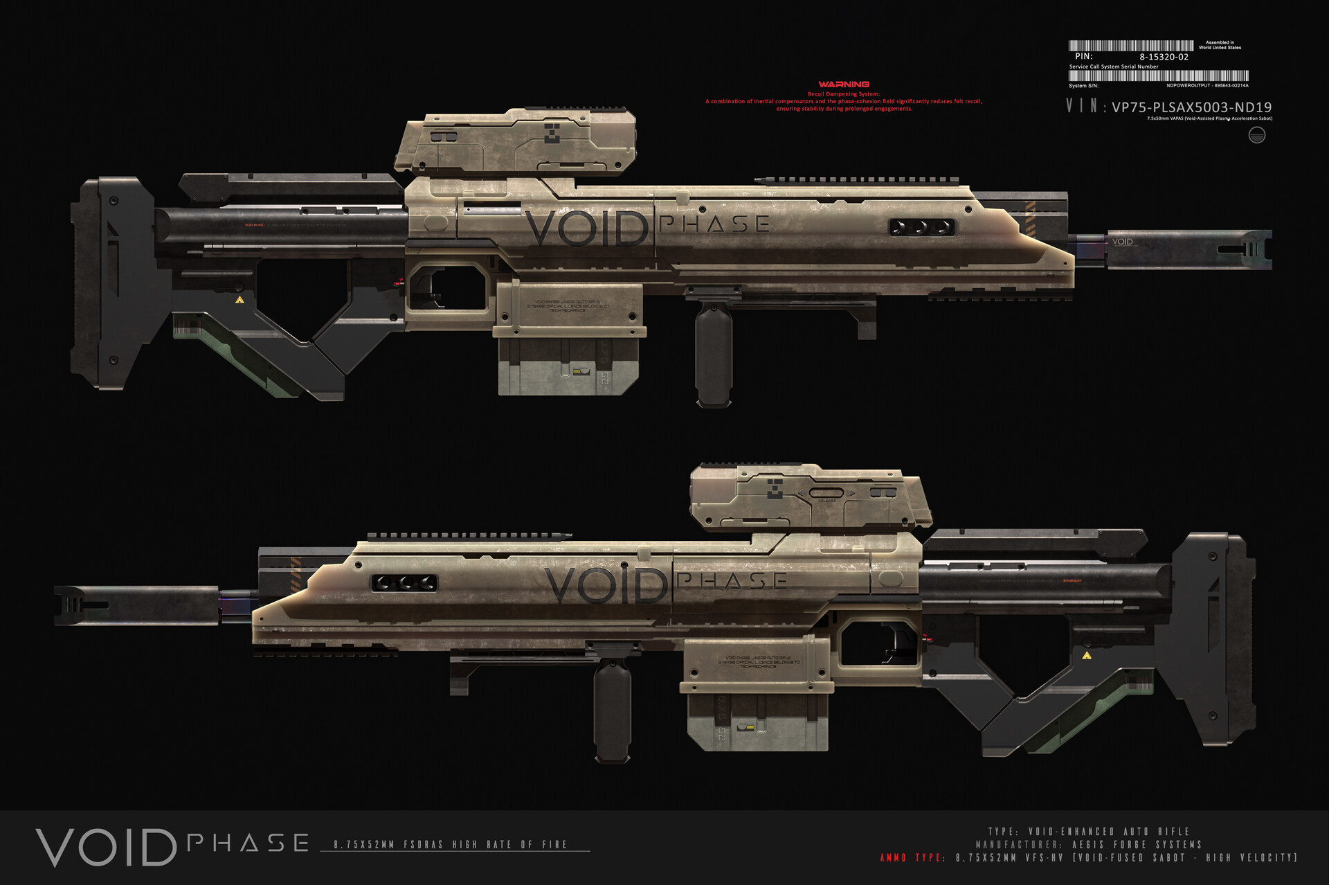 ArtStation - Void Phase ( The Void Auto Rifle design )