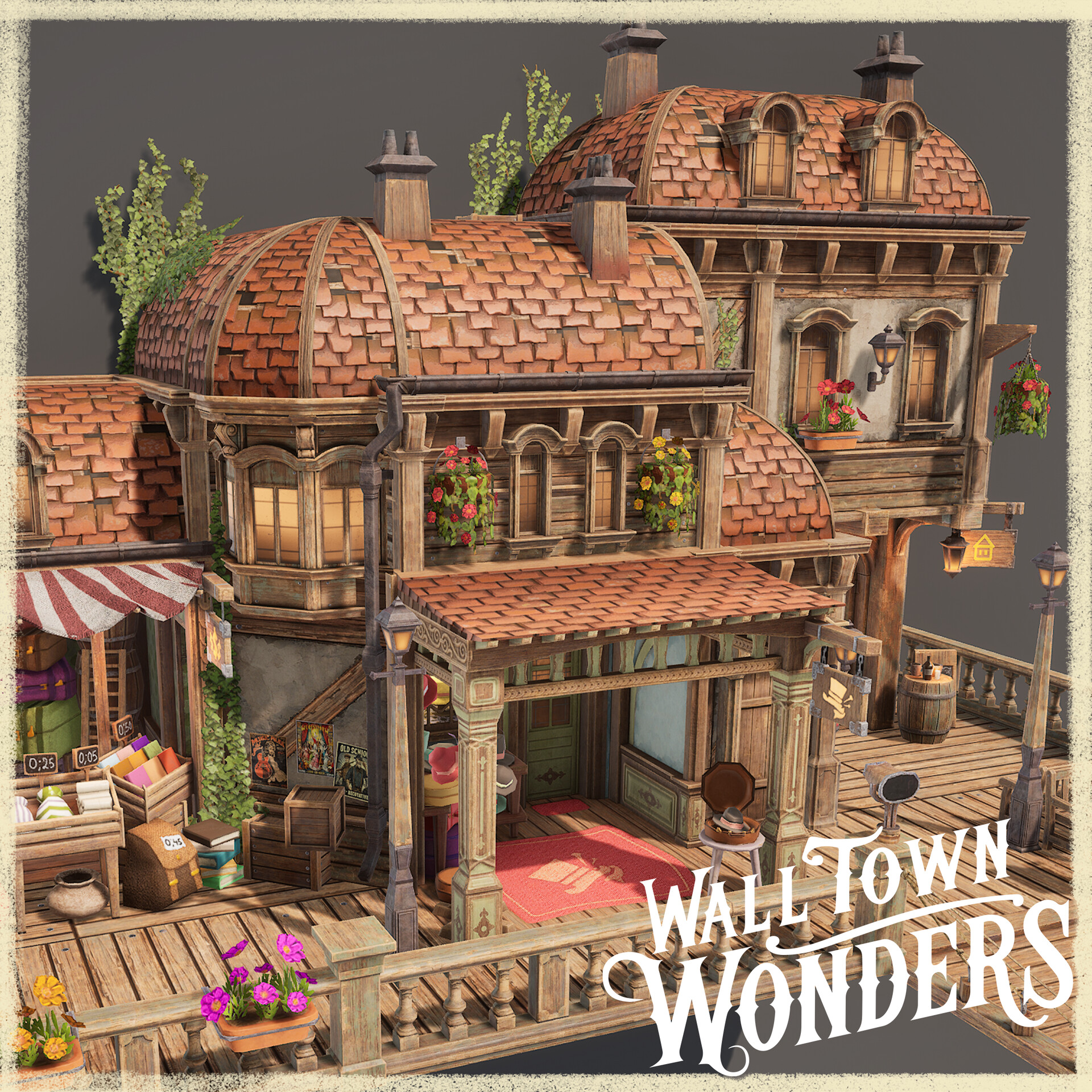 ArtStation - Wall Town Wonders - Buildings