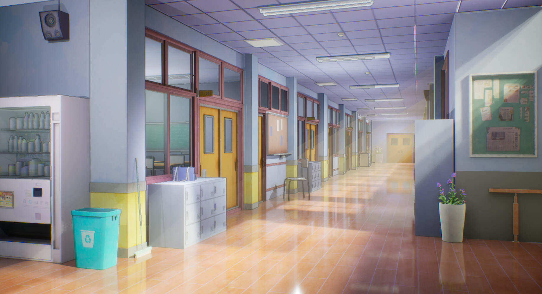 ArtStation - School Hallway Environment | Unreal Engine