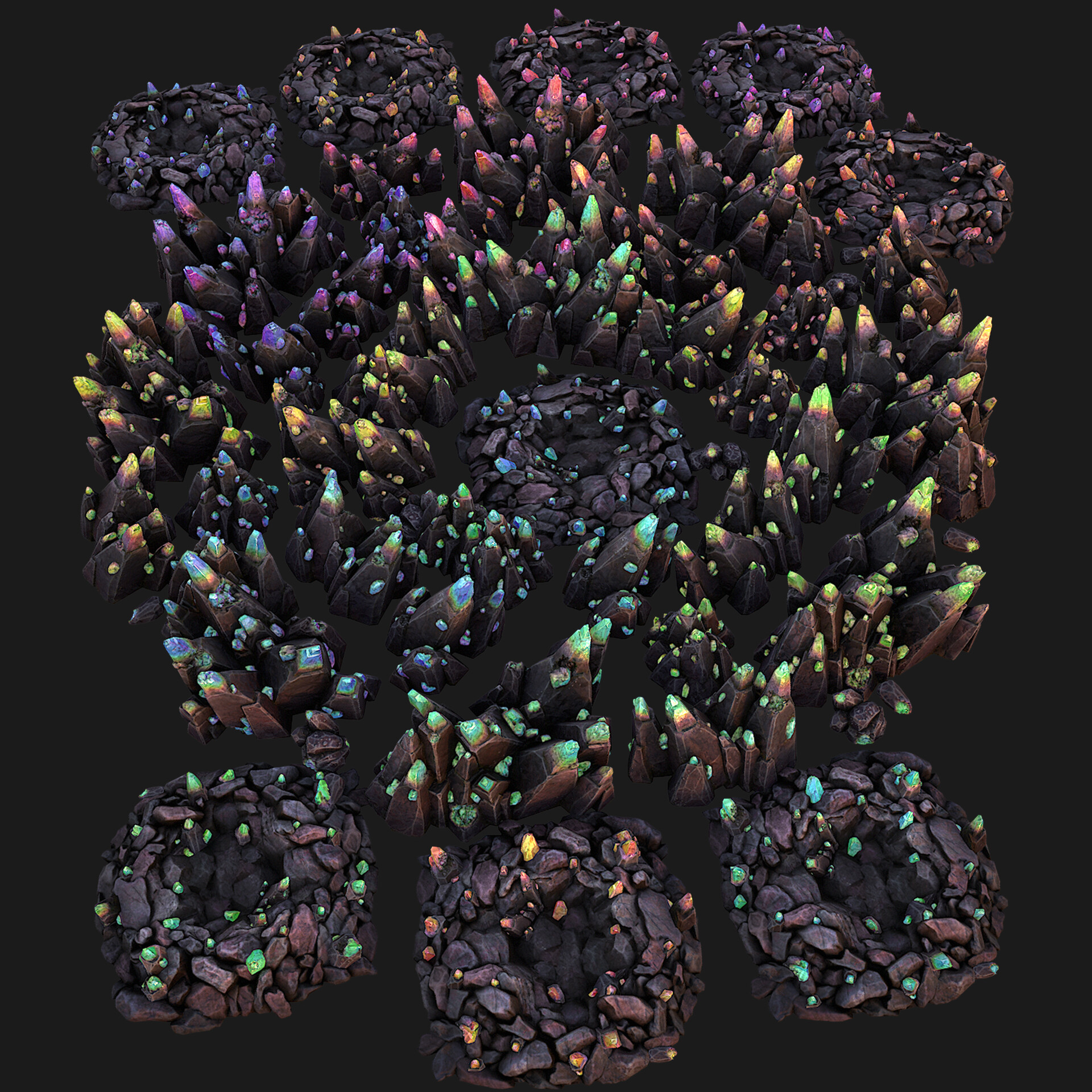 ArtStation - Rocks Crystals Minerals Gem Ore Pack