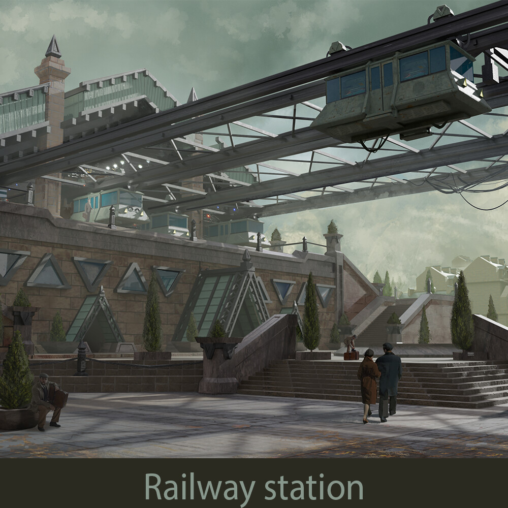 ArtStation - Railway station
