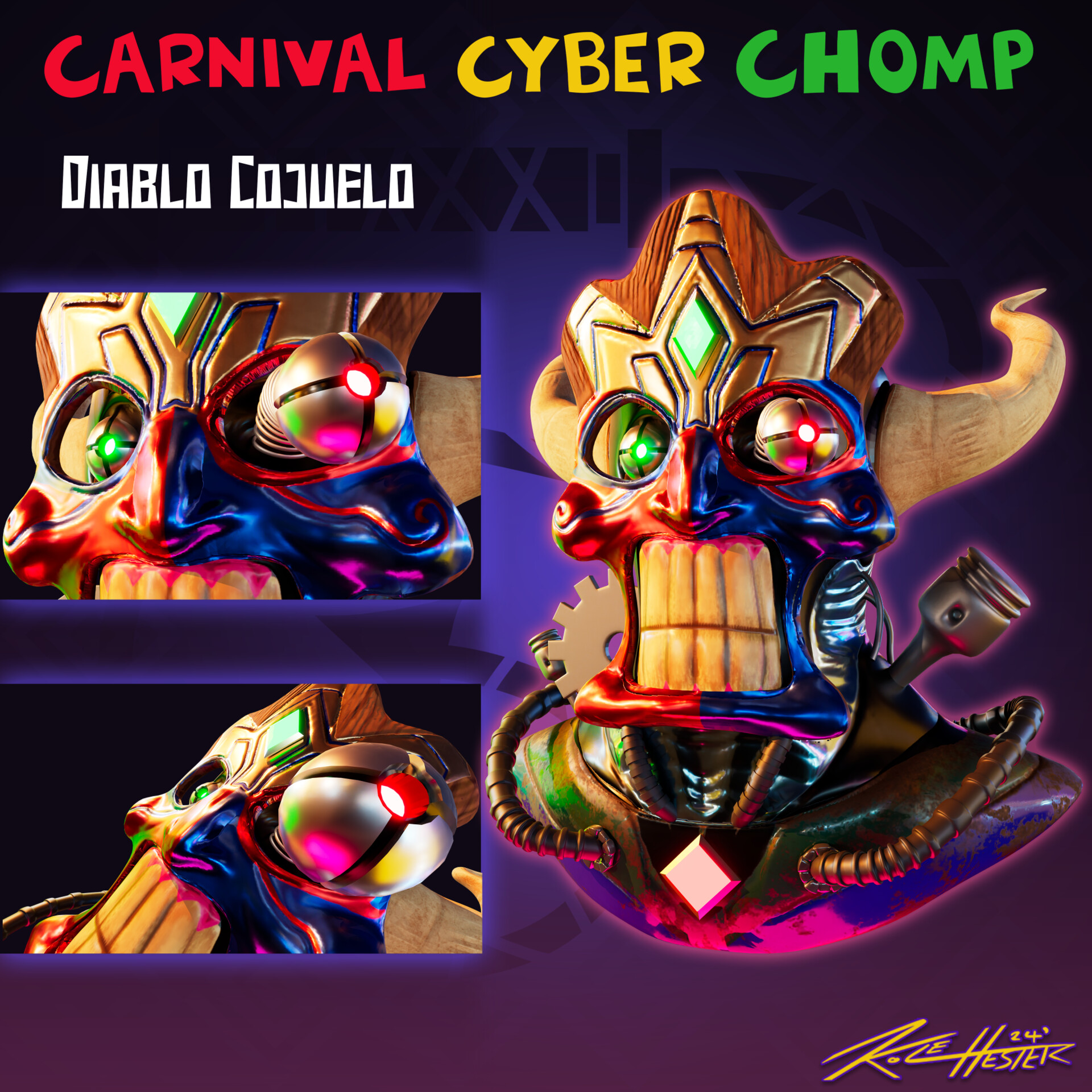 ArtStation - Carnival Cyber Chomp - Diablo Cojuelo (2023-2024)