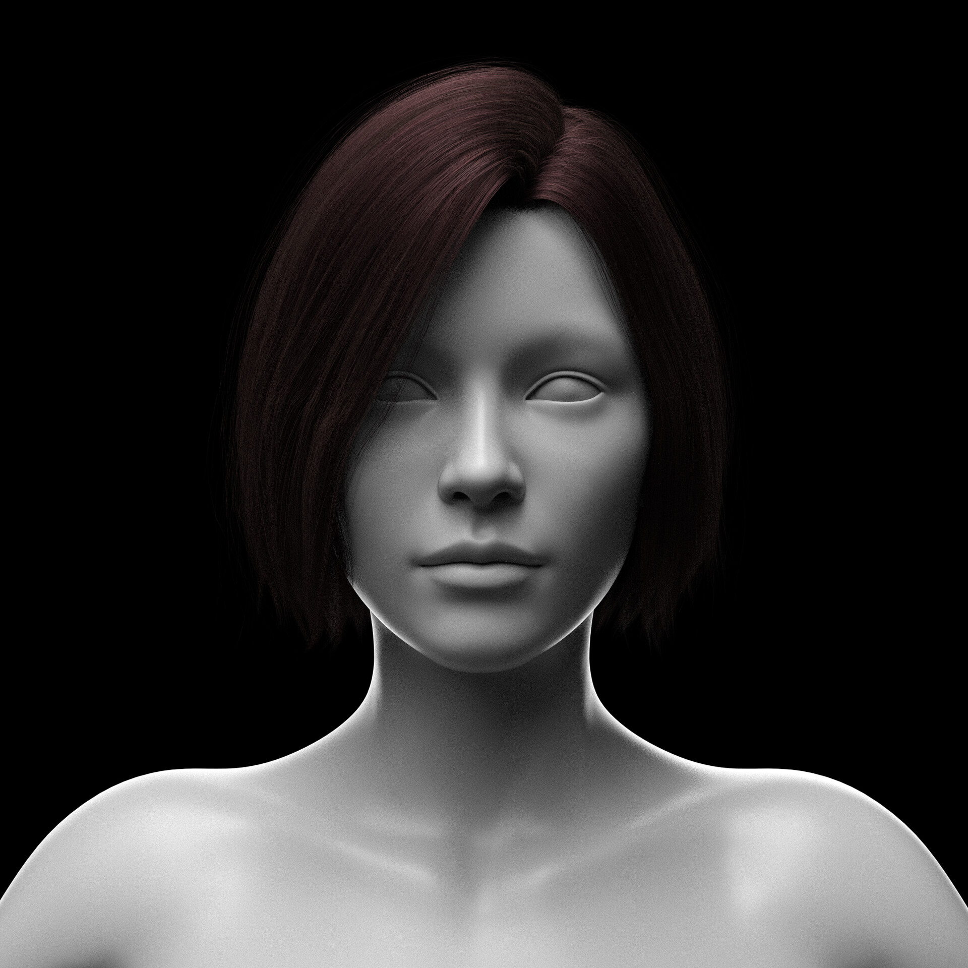 ArtStation - Side-Parted Bob CG Hair