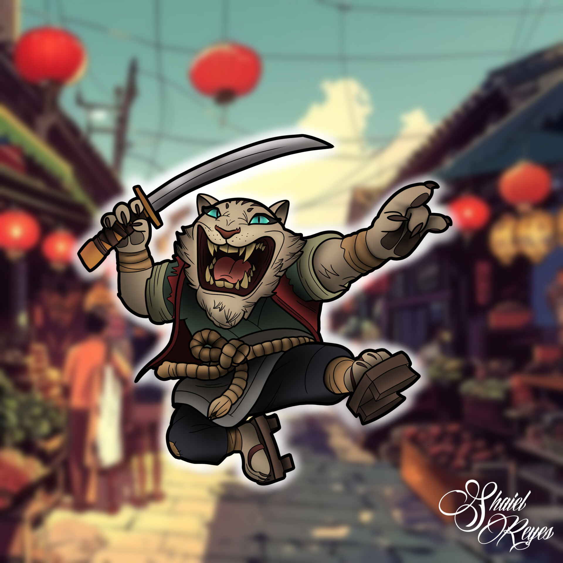 ArtStation - Japanese Leopard in NewSchool style