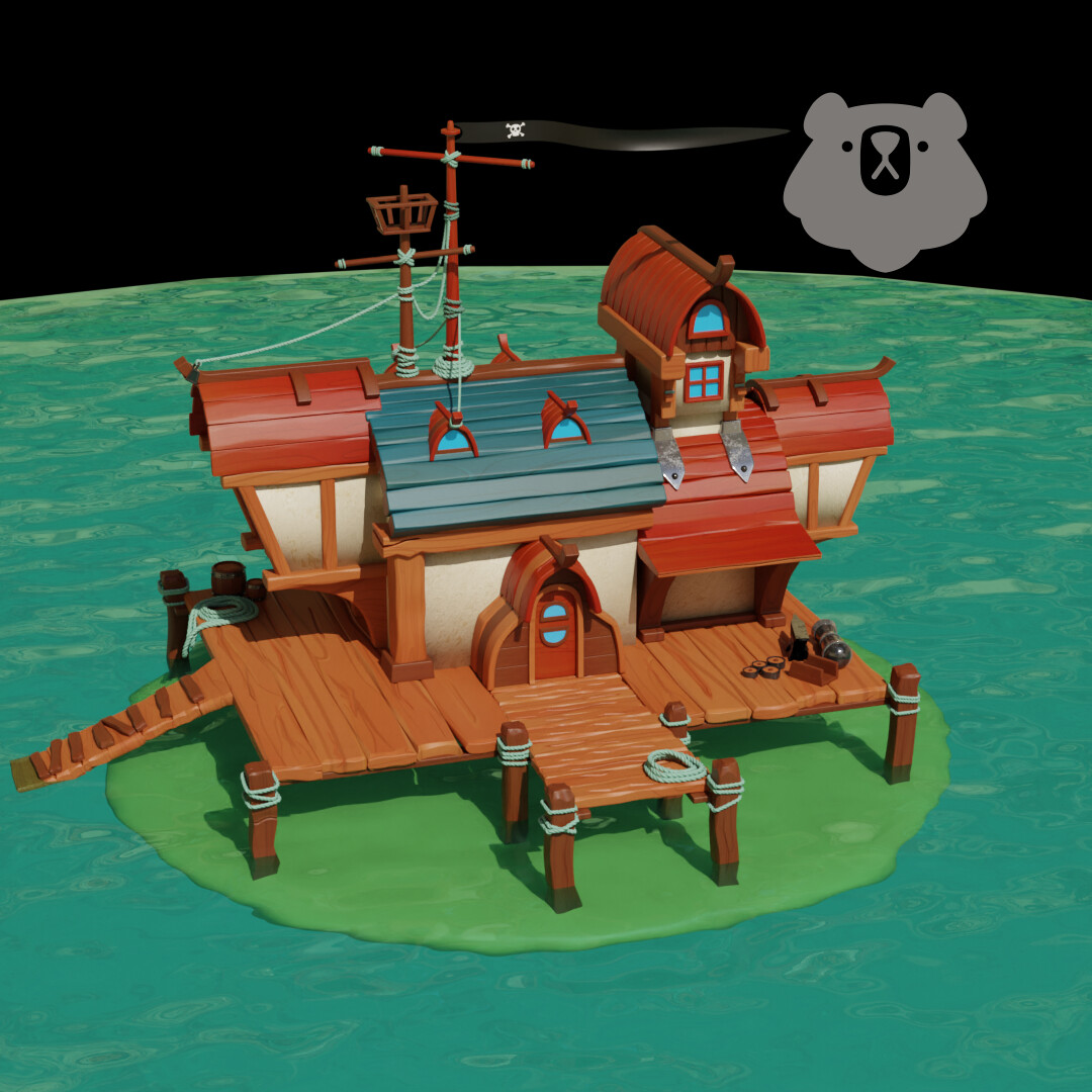 ArtStation - Pirate House & Fishing