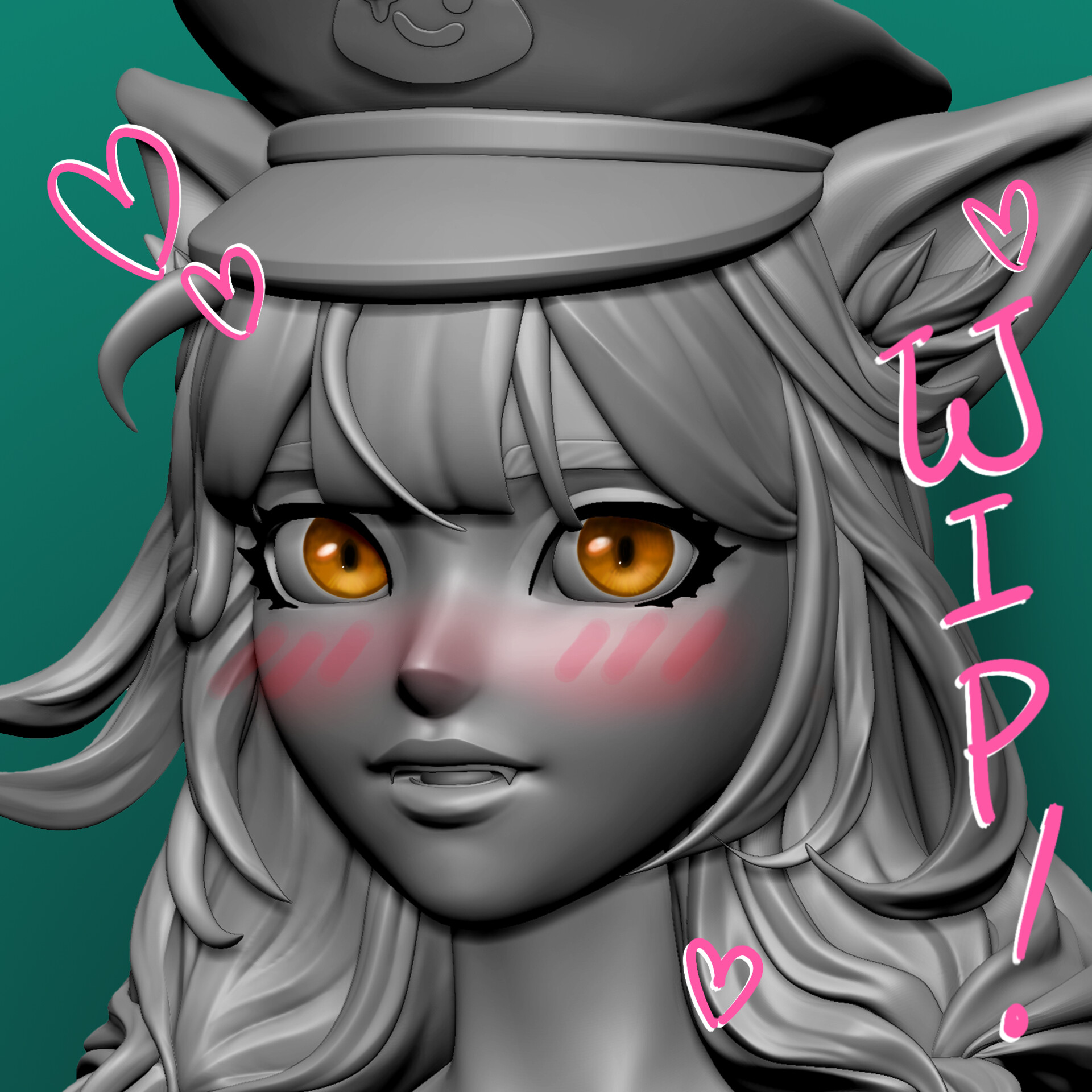 ArtStation - WIP - Game Ready Catgirl