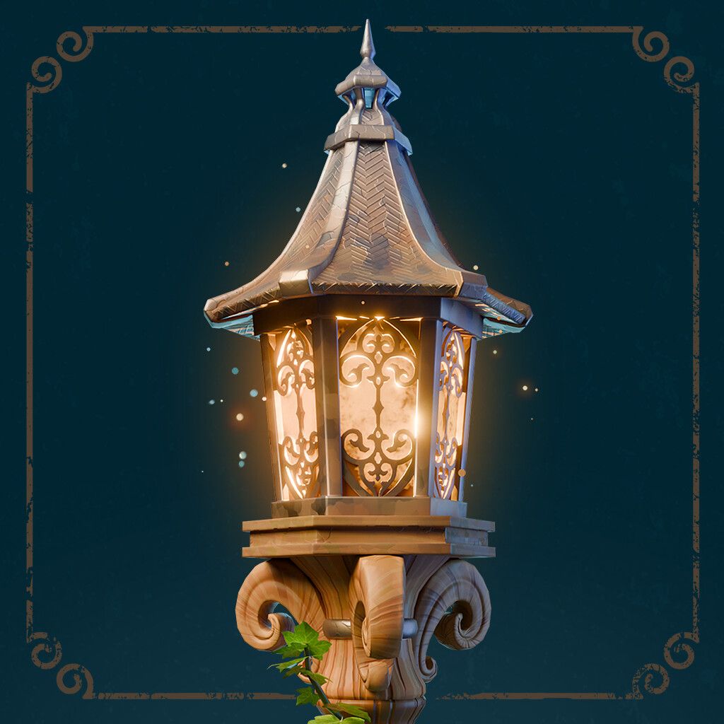 ArtStation - Fantasy Lamp Post