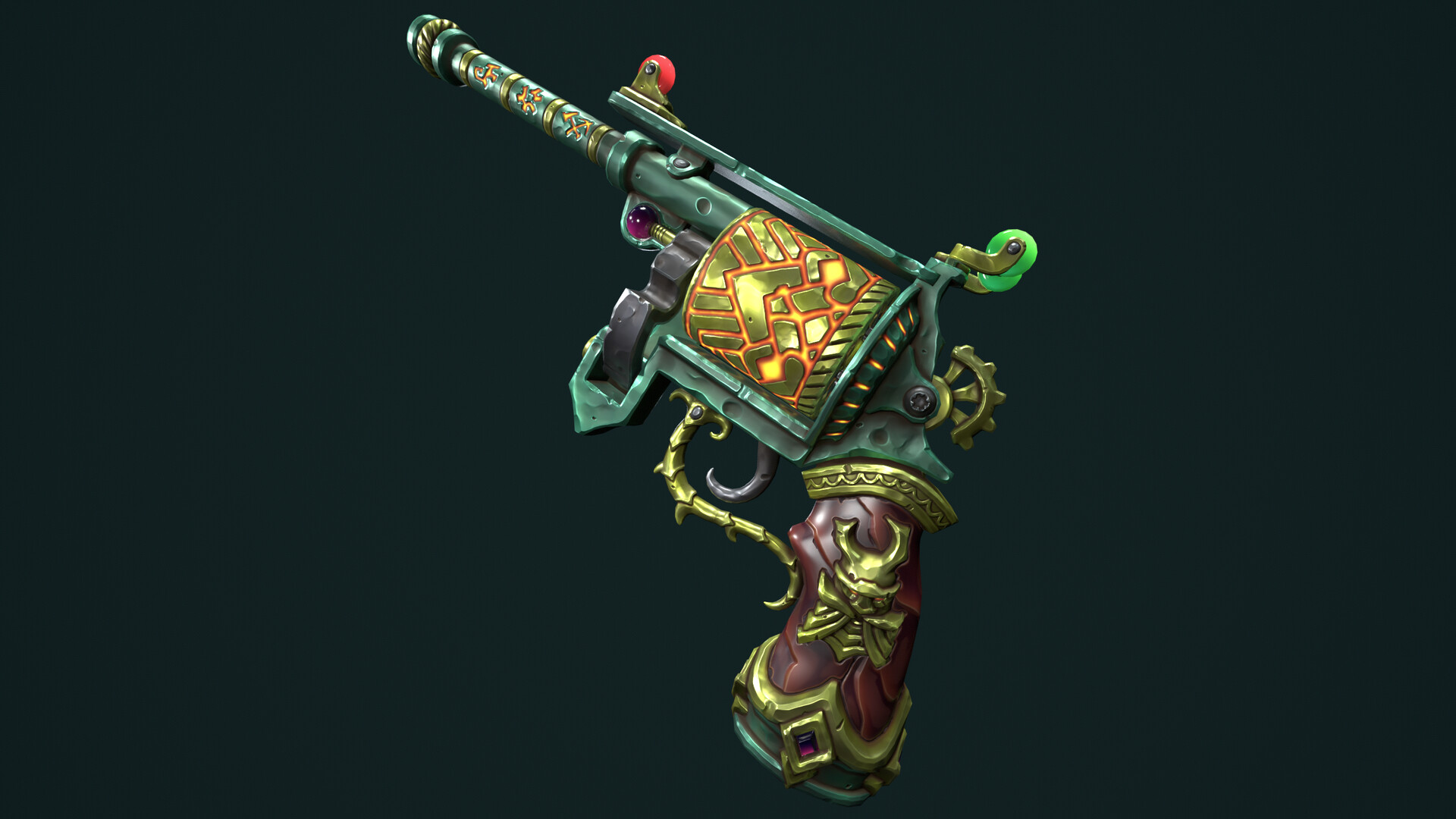 ArtStation - Modular stylized dwarf revolver