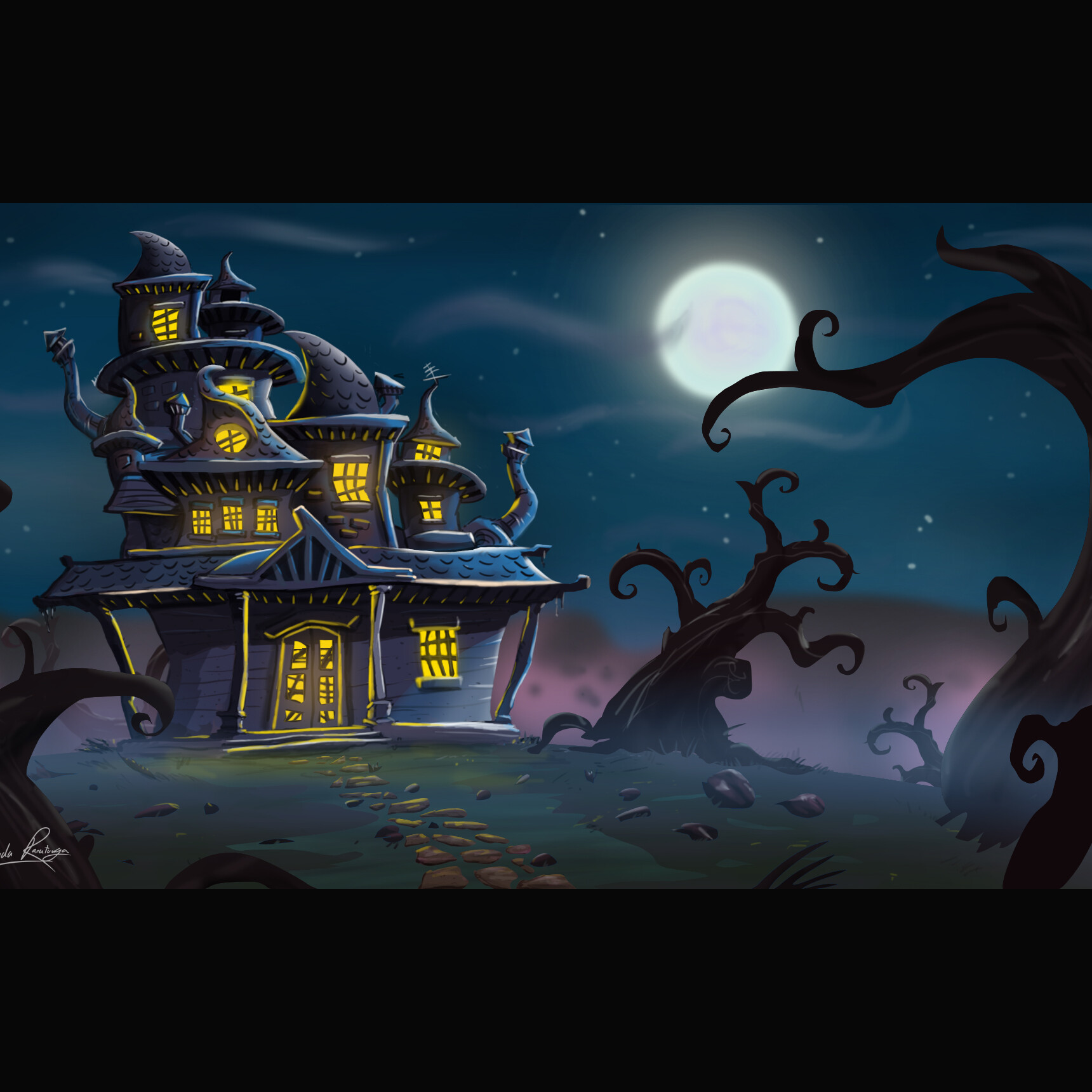 Narada Ranatunga - Halloween game background design