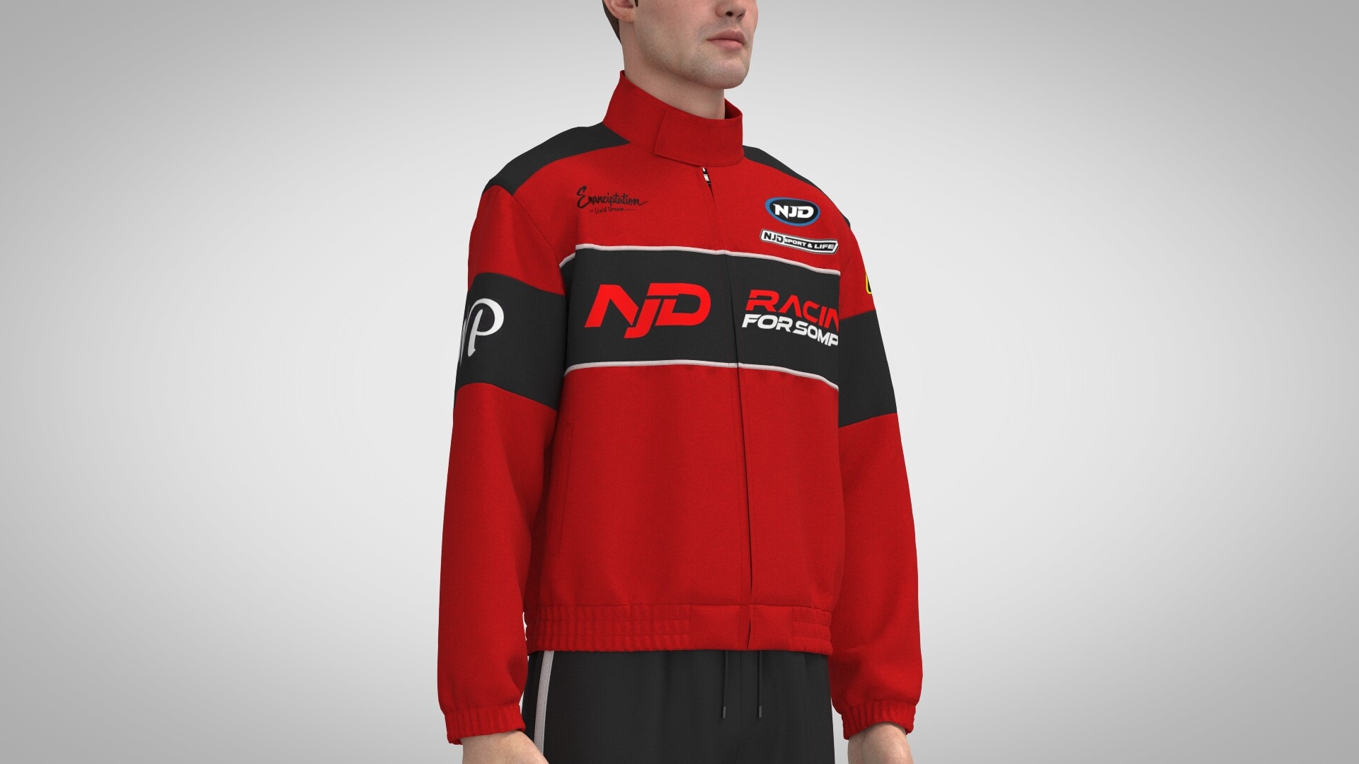 ArtStation - Casual Racing Jacket, Clo, Marvelous Designer