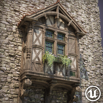 ArtStation - Half-Timbered Oriel