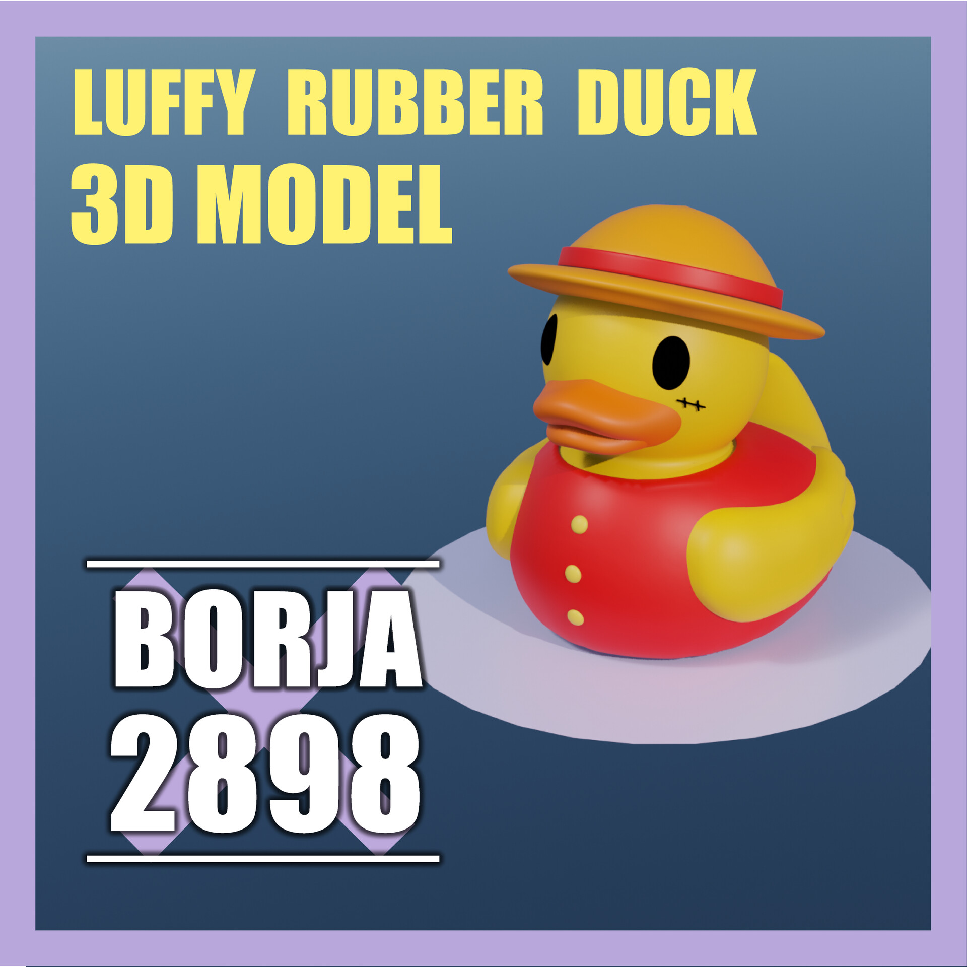 ArtStation - One Piece · Luffy Rubber Duck · 3D model