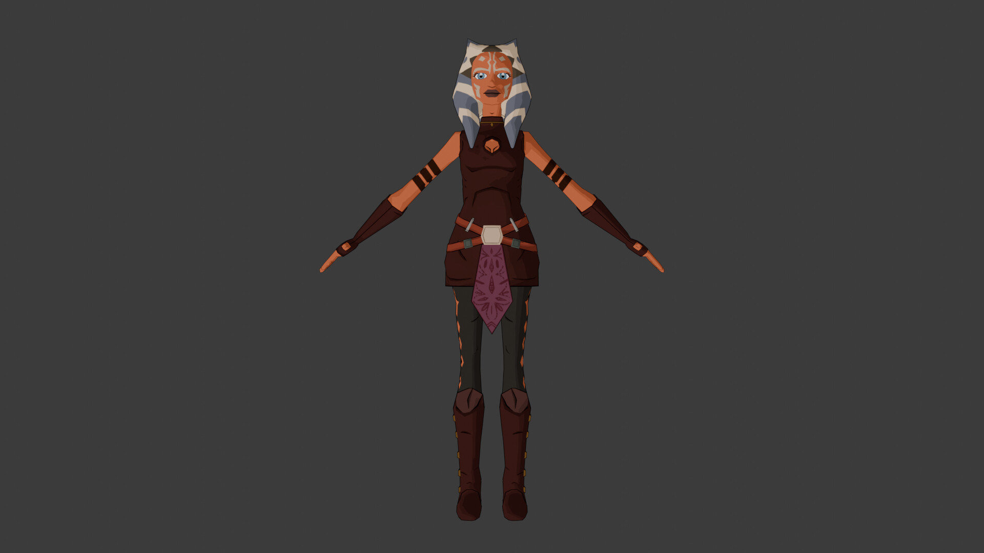 ArtStation - Ahsoka Tano - Star Wars ( Low Poly Model )