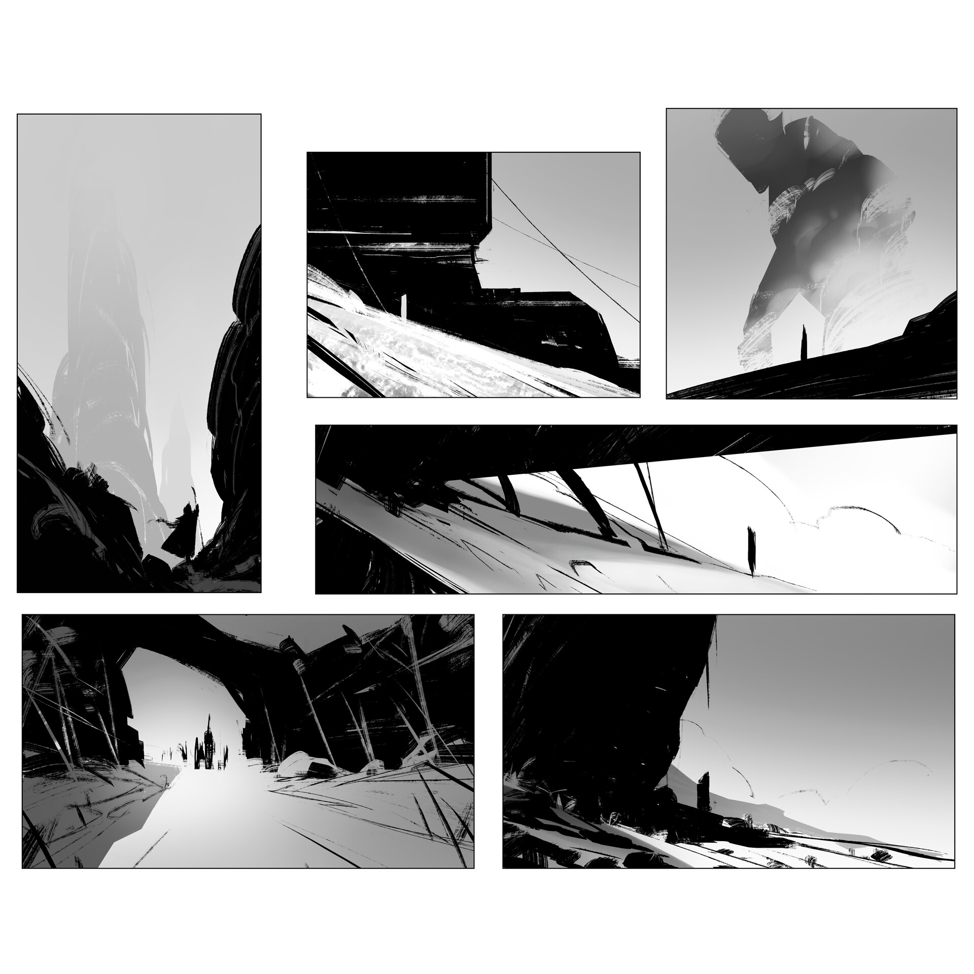ArtStation - Composition Sketches