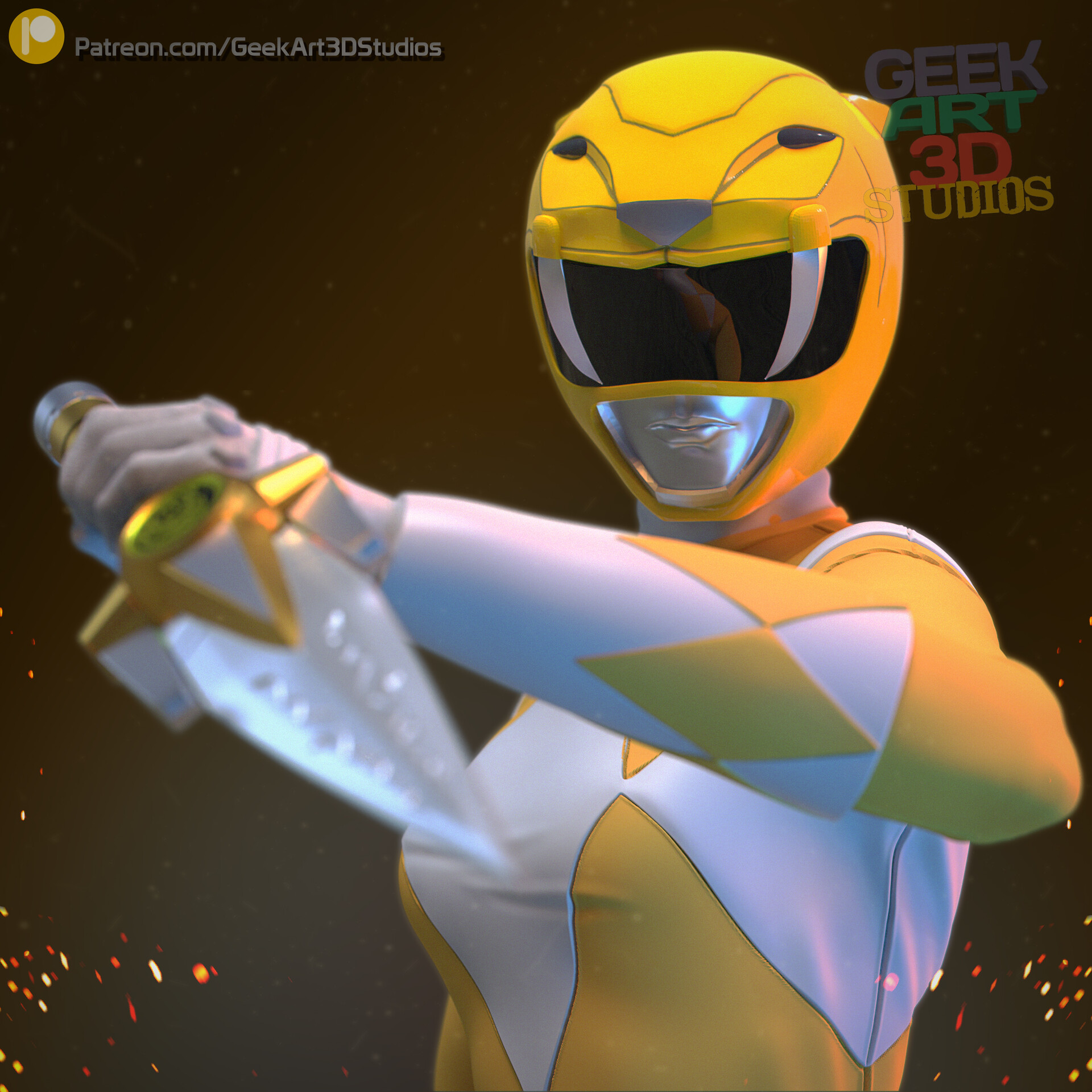 ArtStation - Mighty Morphin Power Rangers - Yellow Ranger