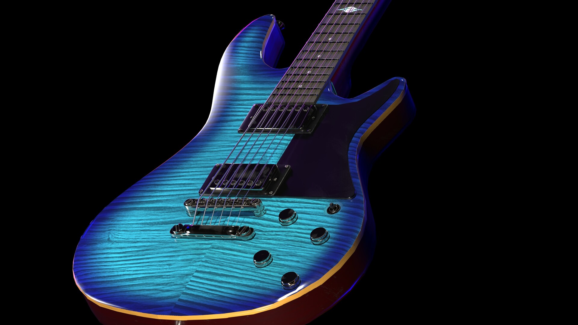ArtStation - Electric Guitar: Dean Hardtail Select Trans Blue