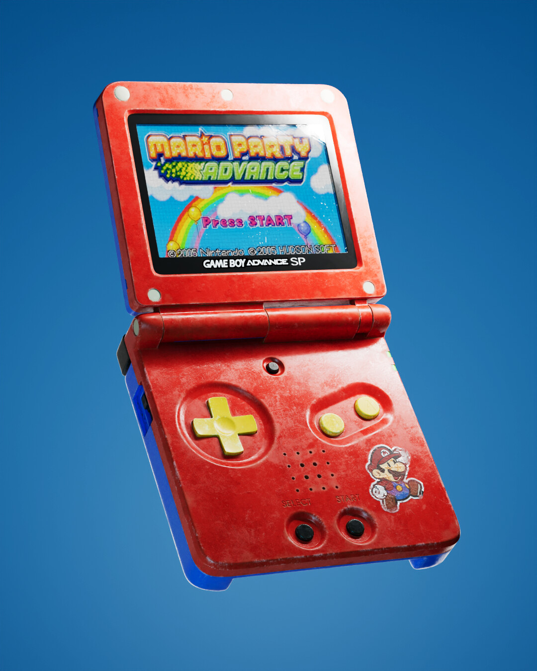 ArtStation - Game Boy Advance SP (Mario Edition)