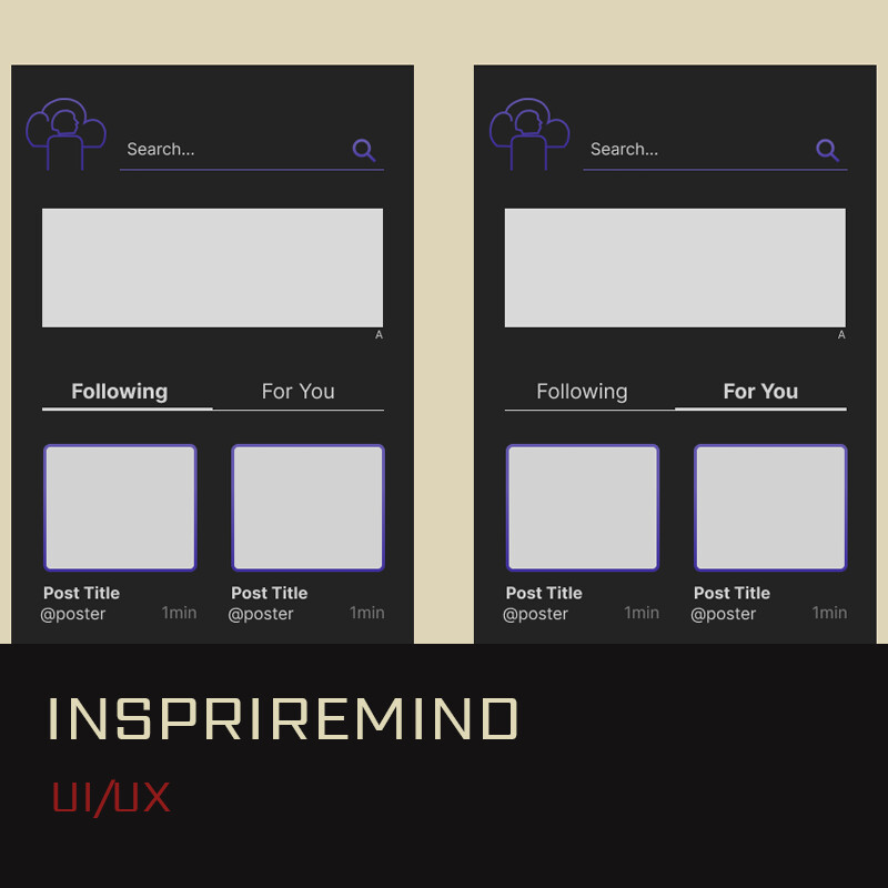 ArtStation - INSPIREMIND - Social Media UI/UX Design Project