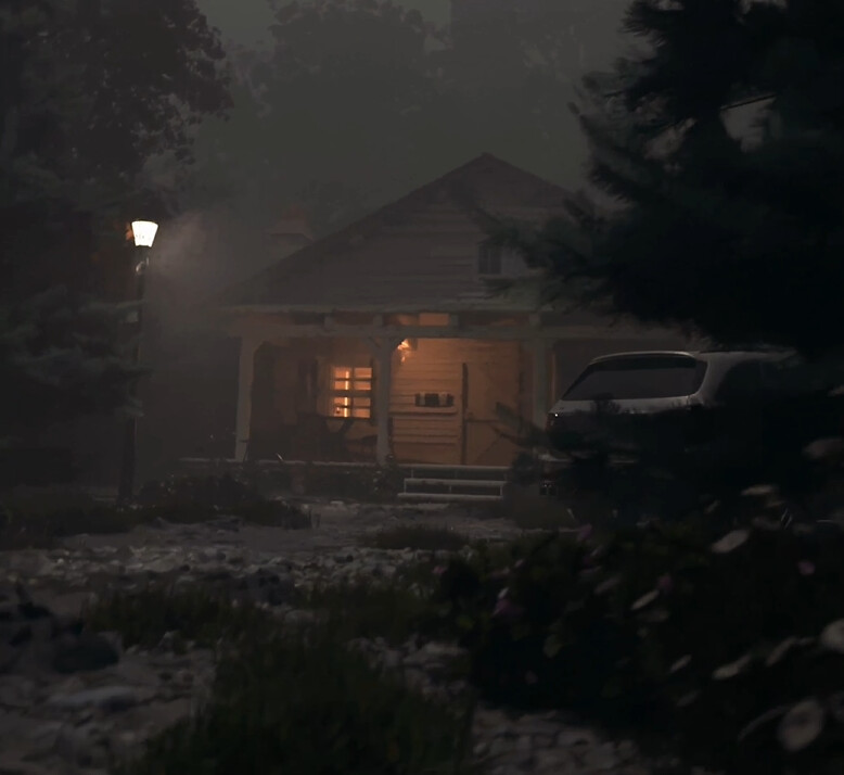 ArtStation - Cabin's Whispers In The Forest (full scene)