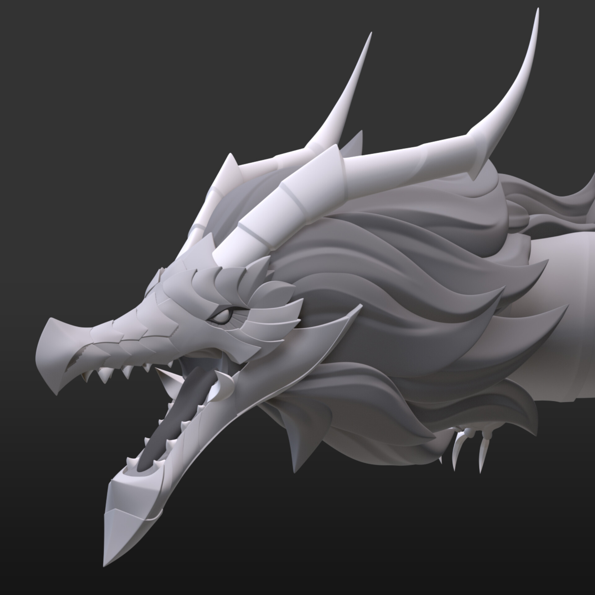 ArtStation - Dragonborn Pet (WIP- Sculpt + Retopology)