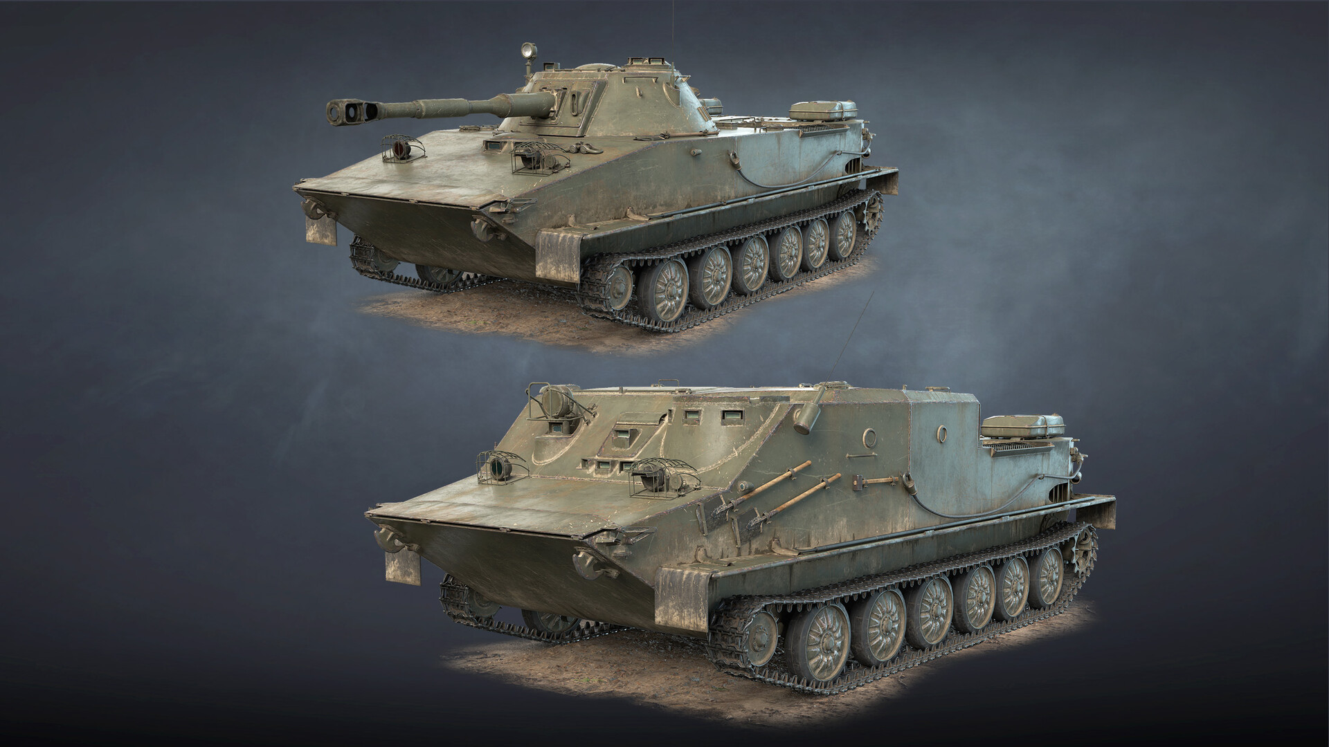 ArtStation - PT-76B and BTR-50PK
