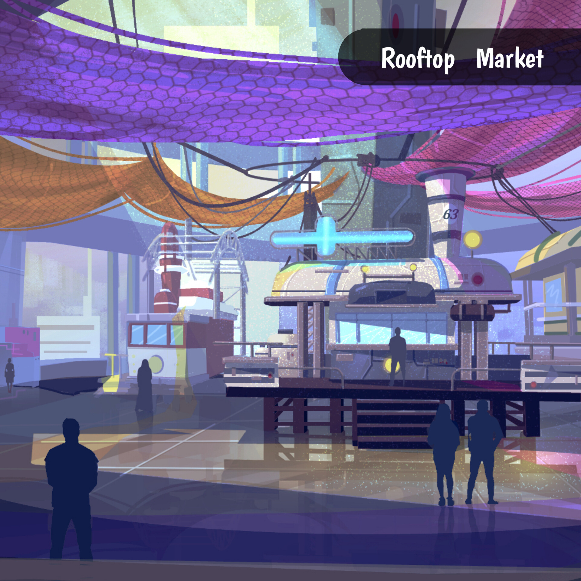 ArtStation - Rooftop Market Building