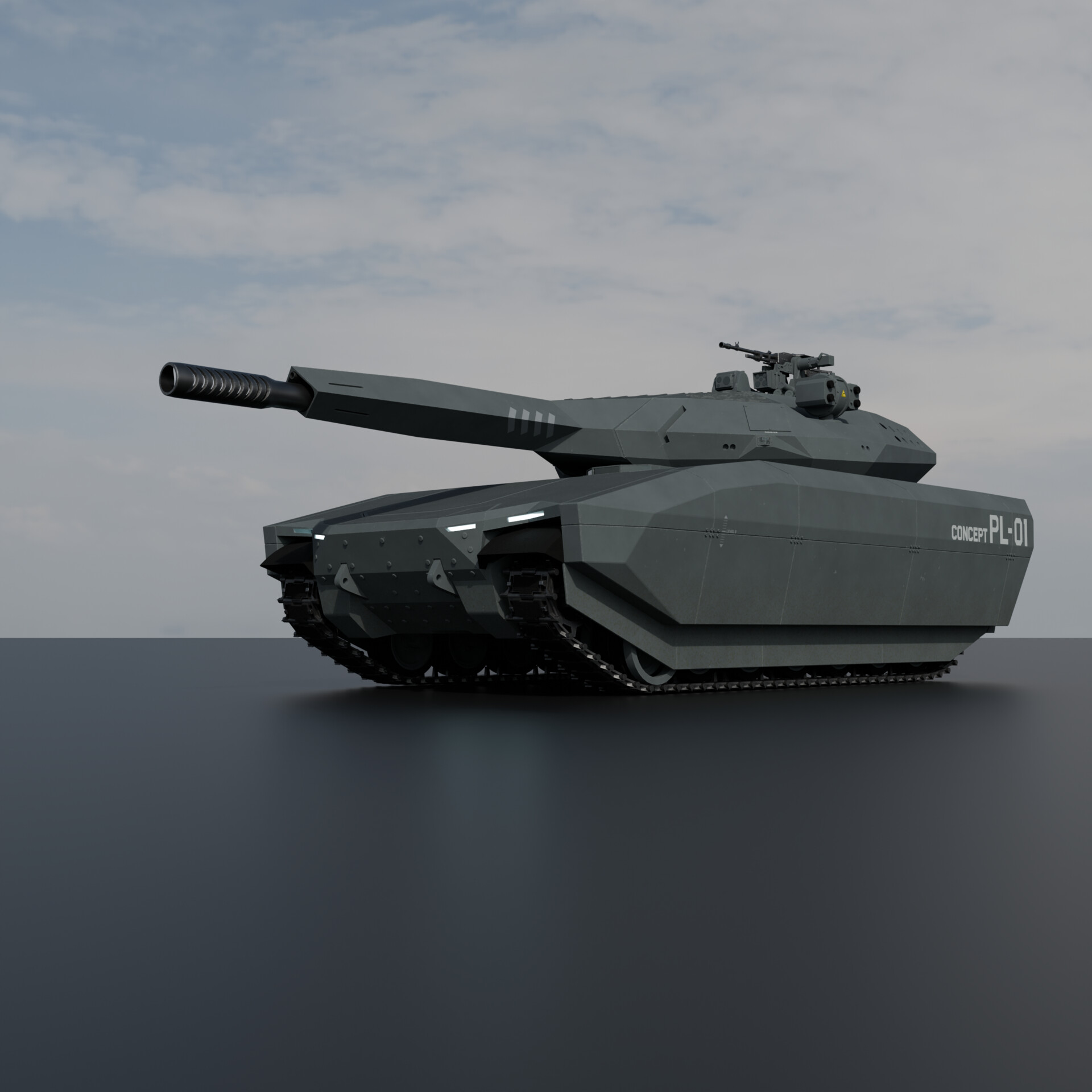 ArtStation - Polish stealth tank