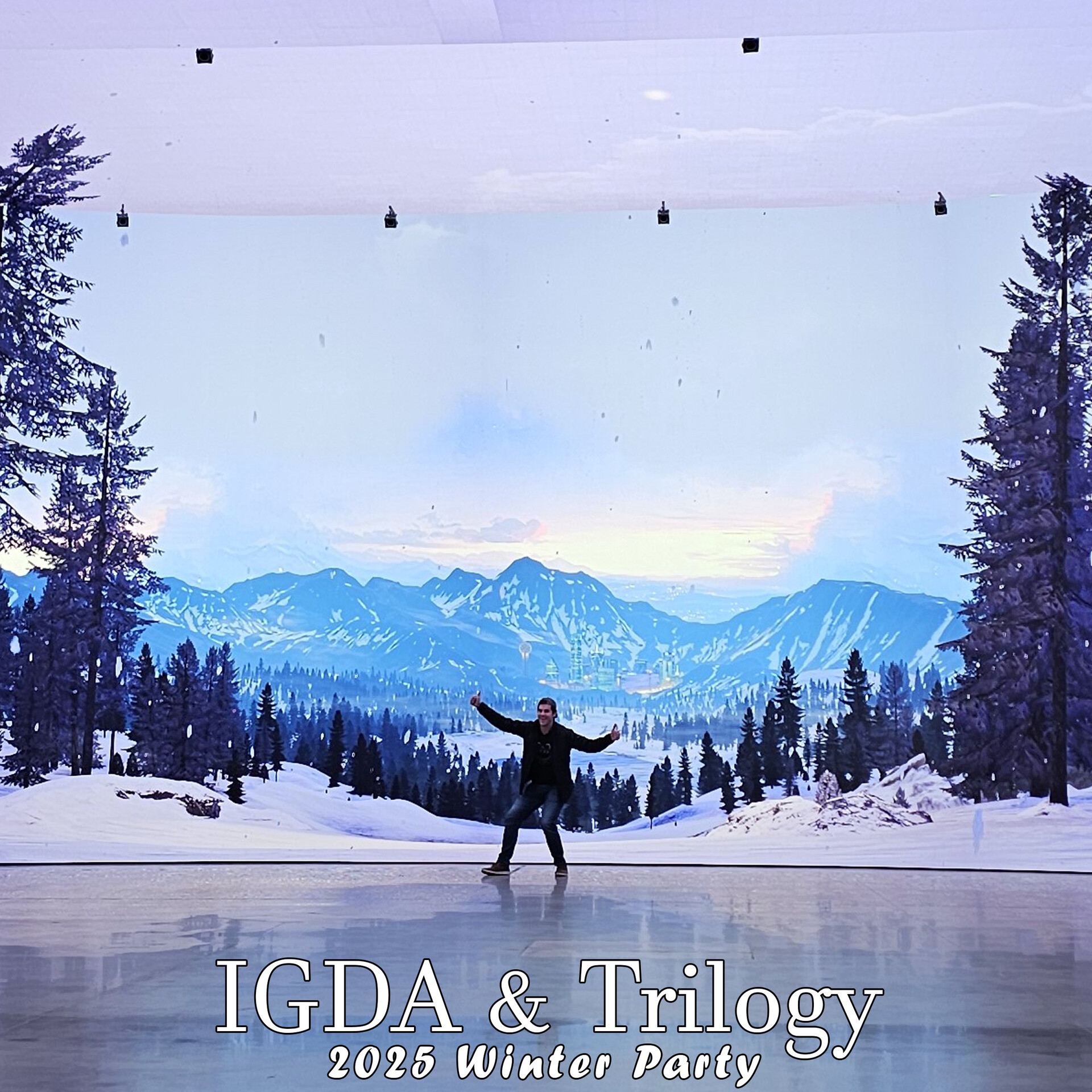 ArtStation - Winter Party Virtual Backdrop - IGDA x Trilogy Studios