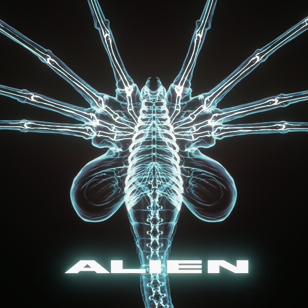 ArtStation - Alien Facehugger X-ray