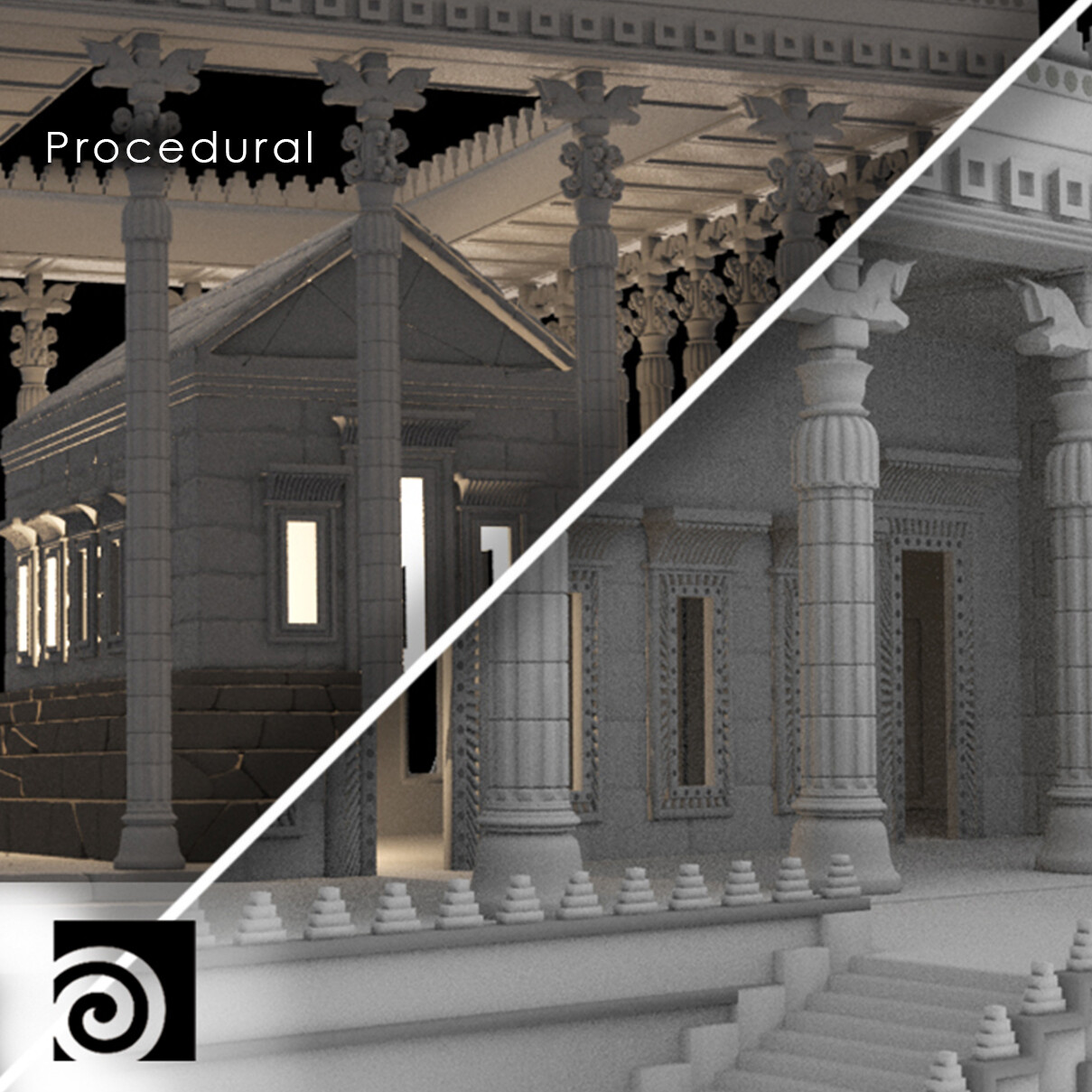 ArtStation - Procedural Persian Temple