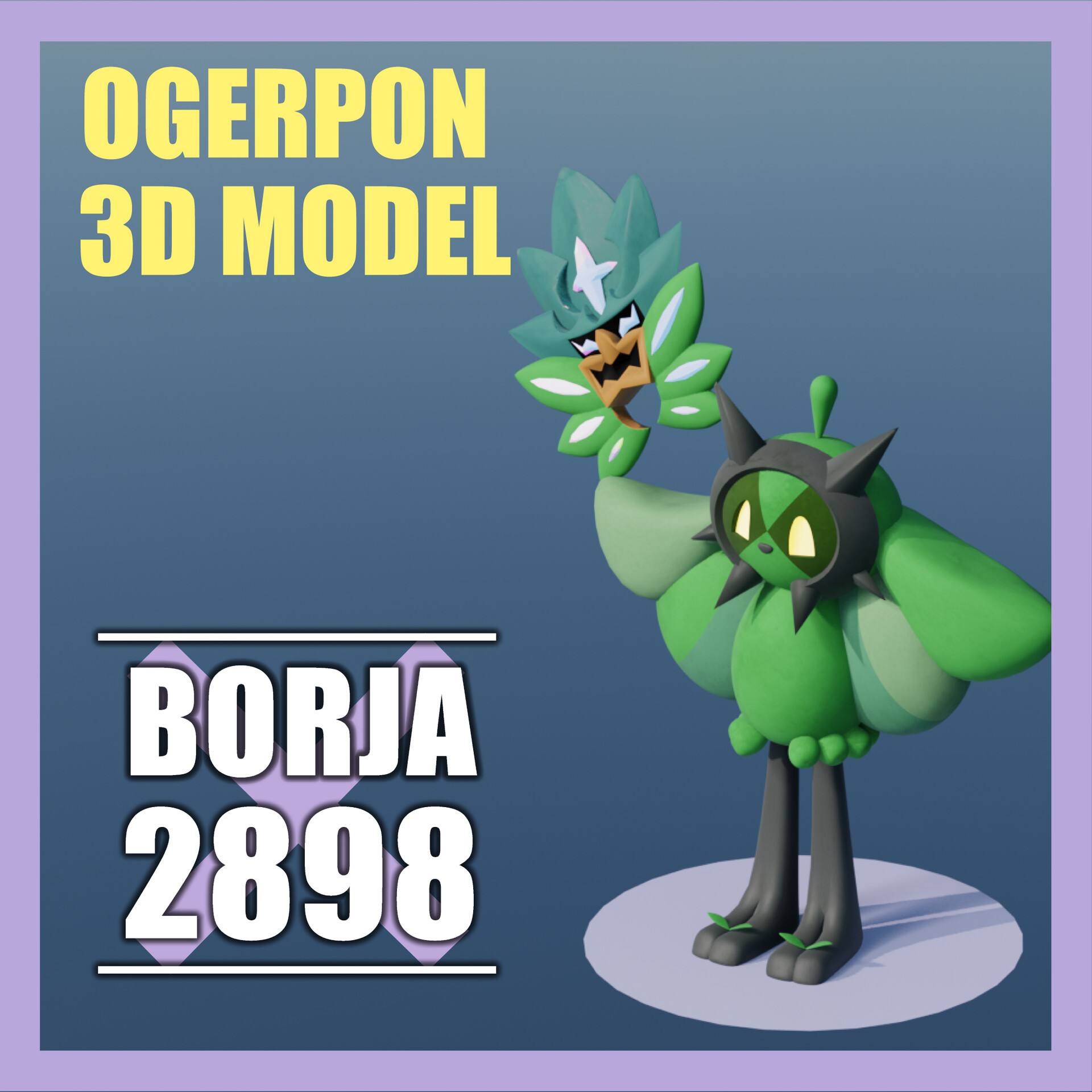 ArtStation - Pokemon · Ogerpon & Mask · 3D Model (OLD VERSION)
