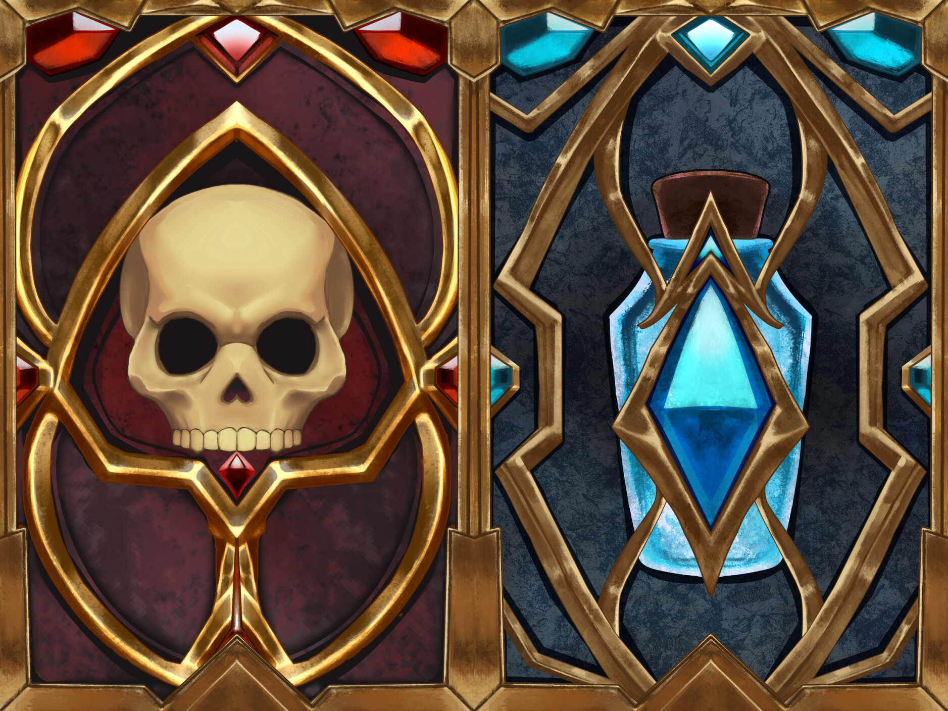 ArtStation - Card Game Project: Card Backs