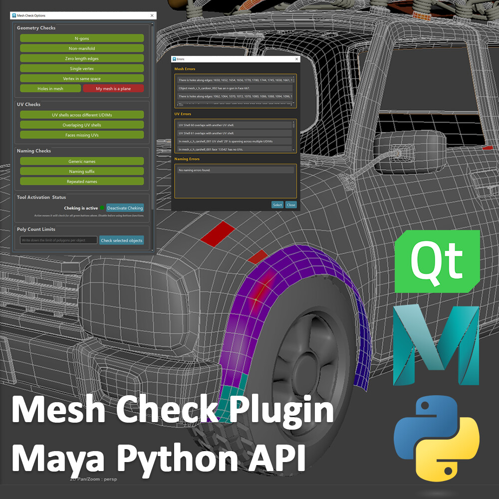ArtStation - Mesh Check Maya Plugin