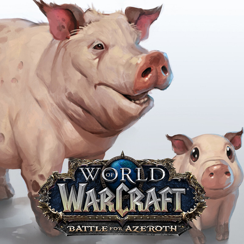 ArtStation - World of Warcraft - Pig and Baby Pig