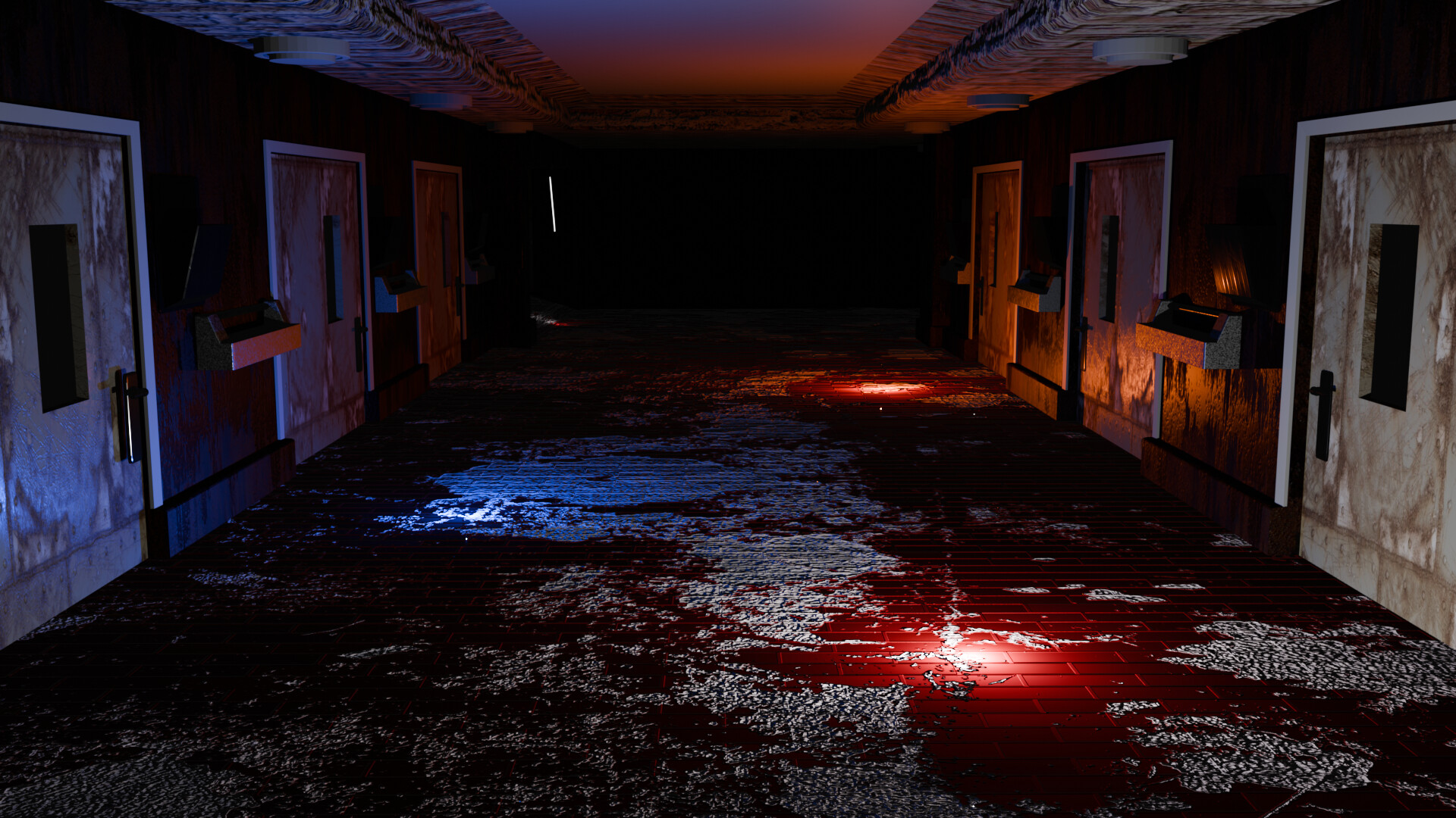 ArtStation - BLOODY CREEPY HOSPITAL HALLWAY