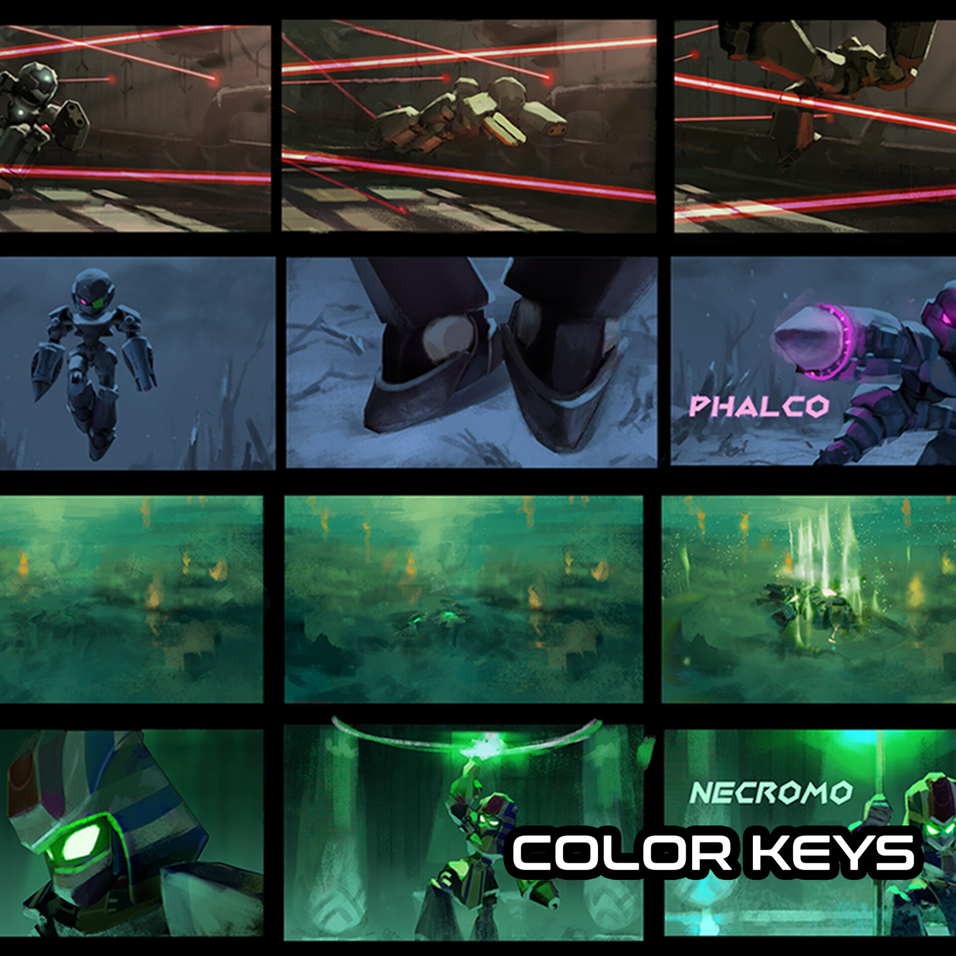 ArtStation - Colorkeys work for MEDABOTS trailer