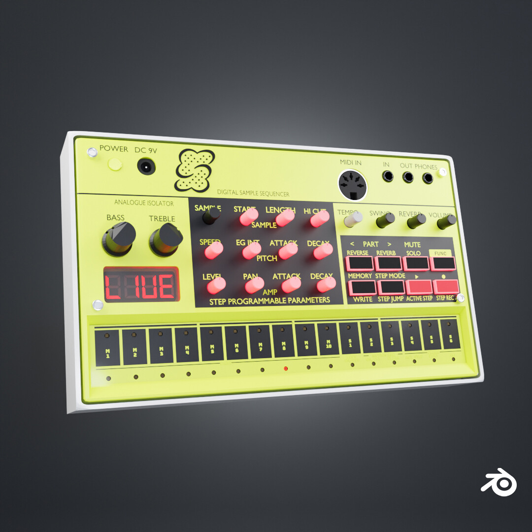 ArtStation - Korg Volca Sample | 3D Product Design