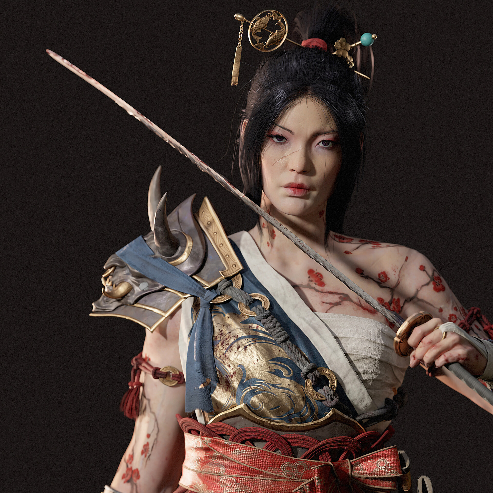 ArtStation - samurai_female TATSU