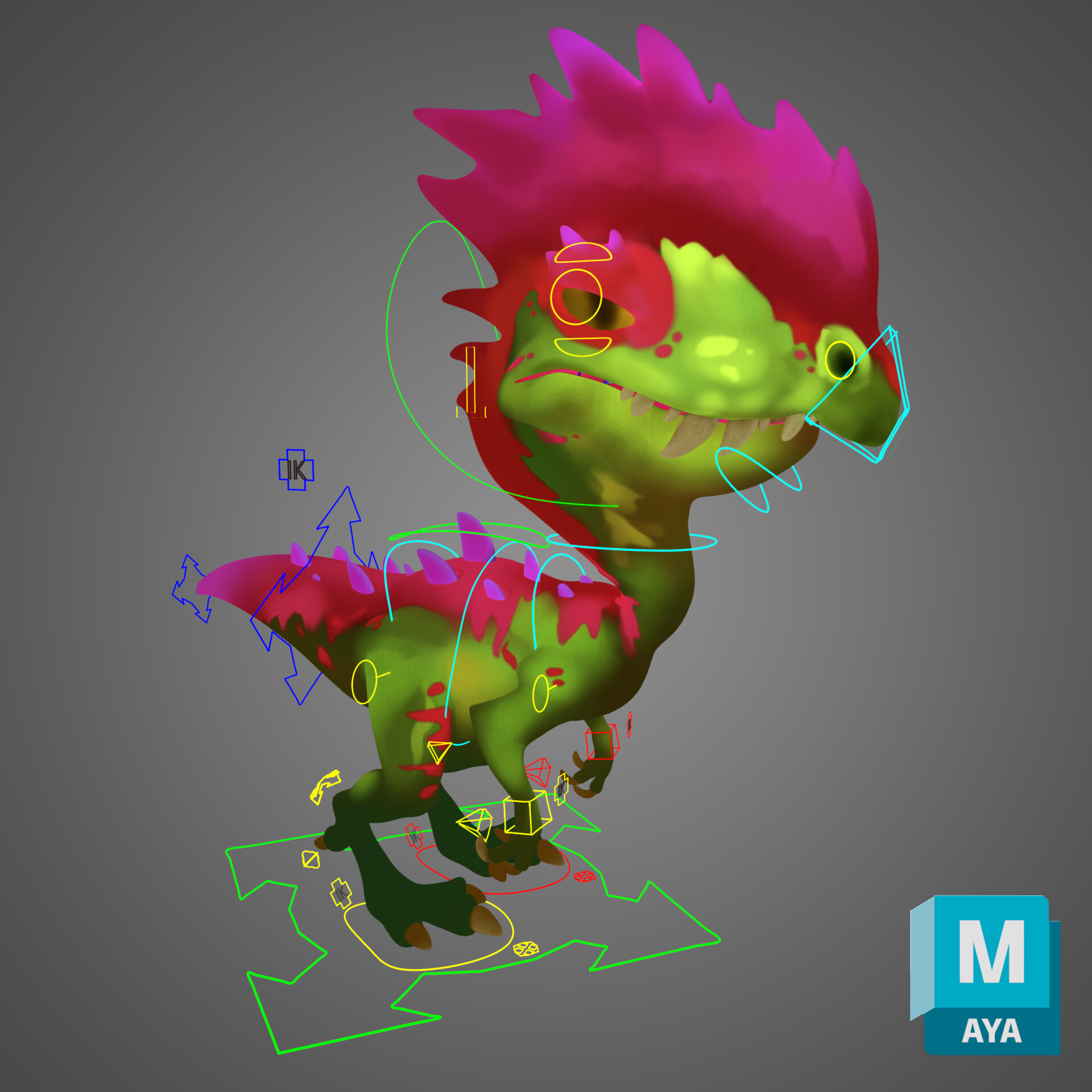 ArtStation - Dinosaur Creature Rig