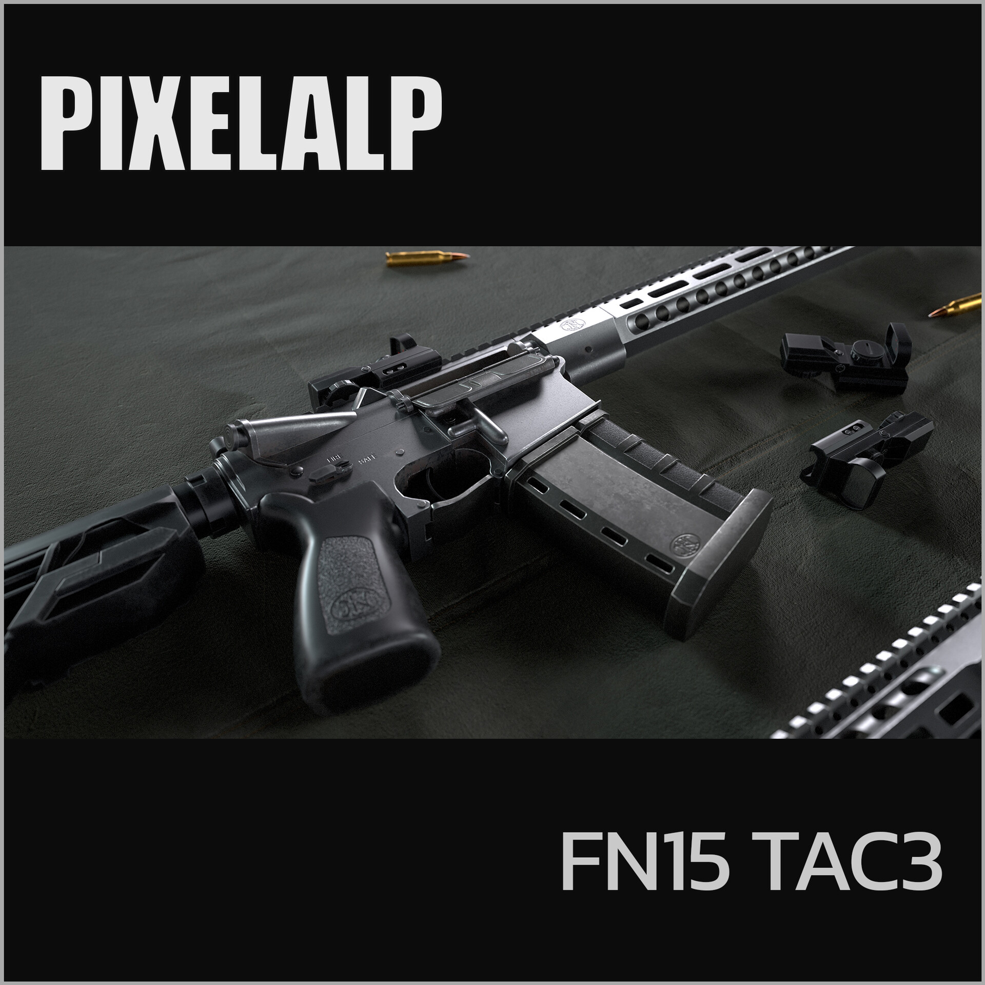 ArtStation - FN 15 TAC3 Tactical Rifle