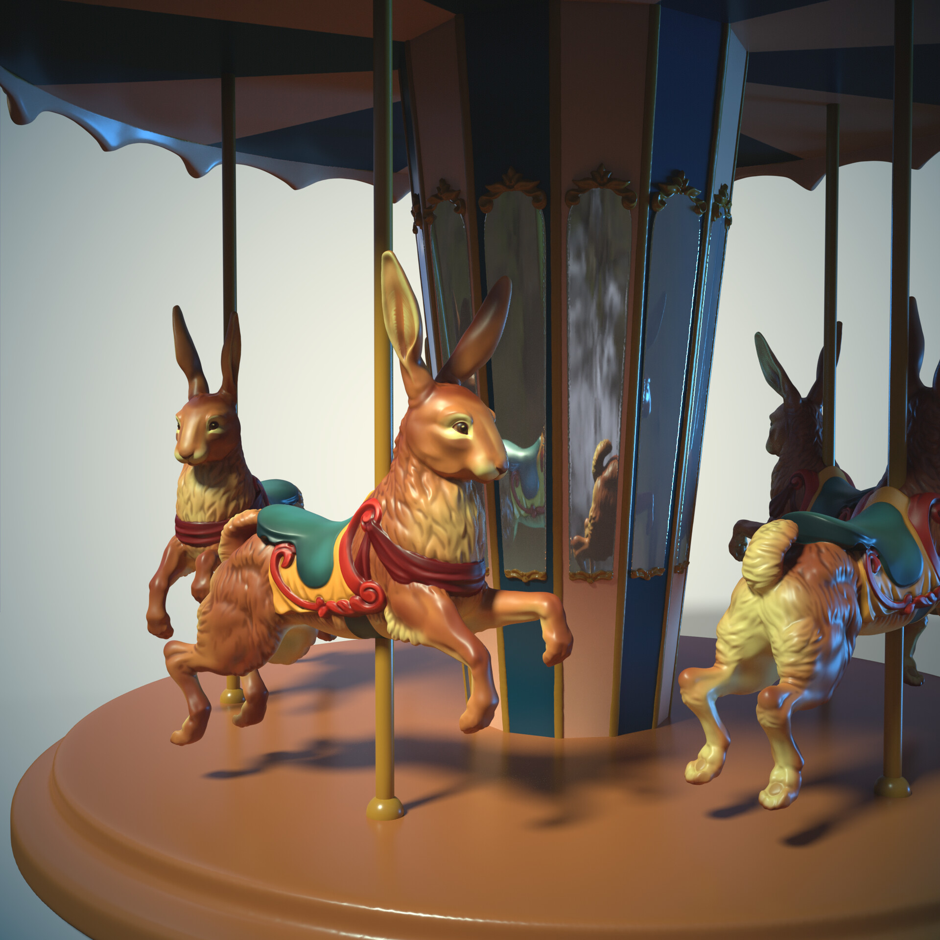 ArtStation - Carousel with hares