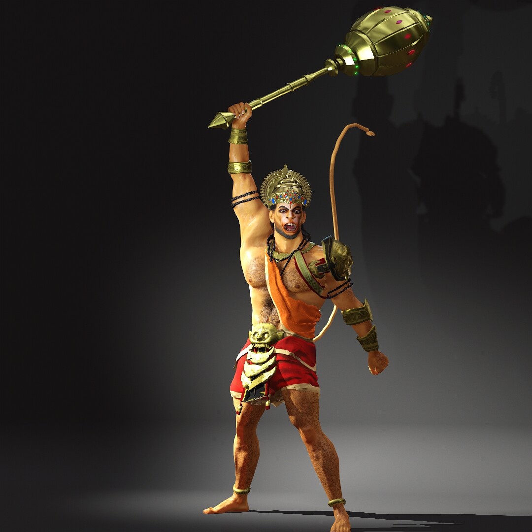 ArtStation - Divine Warrior Hanuman – The Mighty Maruti Nandan (श्री ...